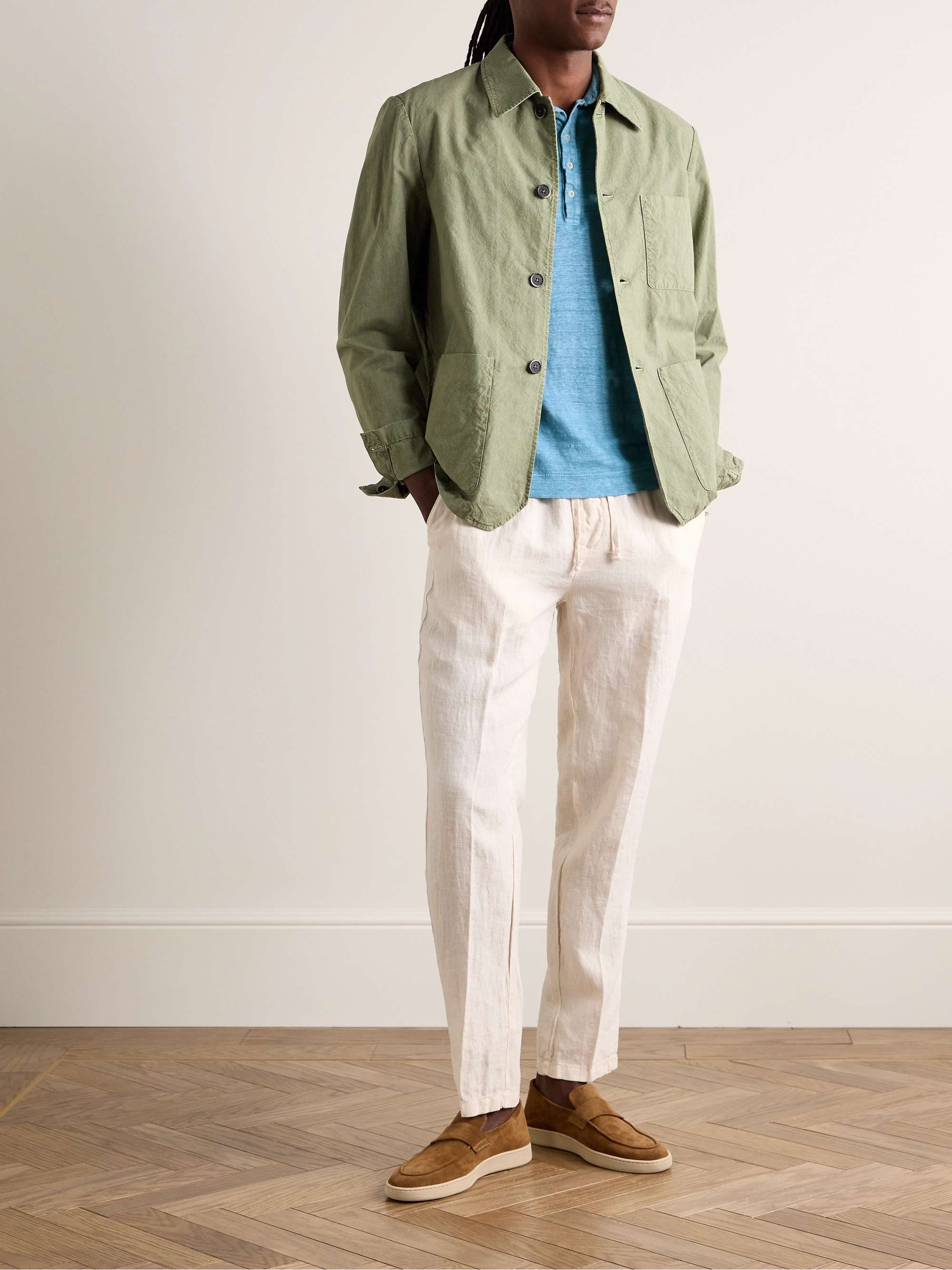 MASSIMO ALBA Filicudi Slim-Fit Linen Polo Shirt for Men | MR PORTER