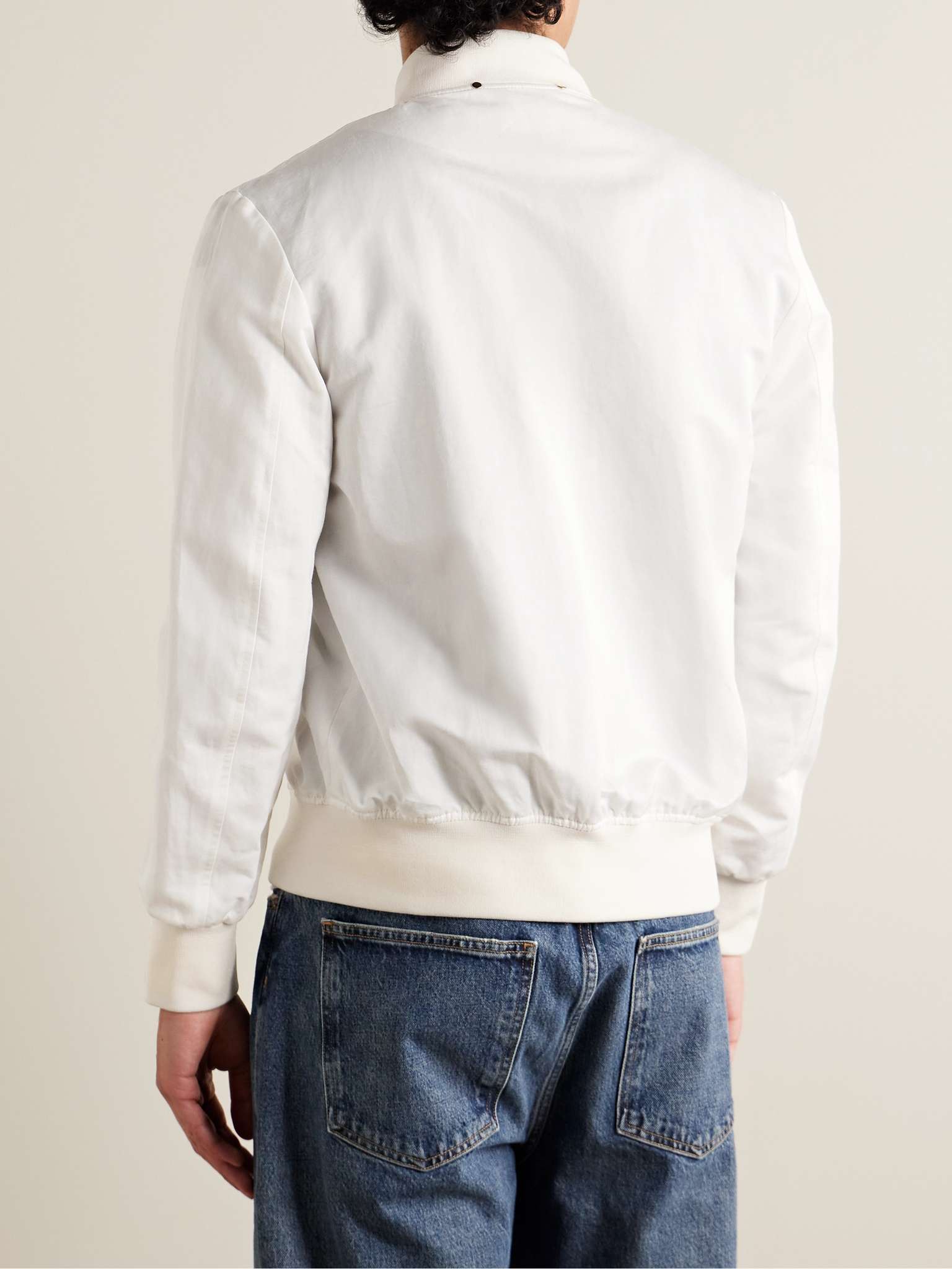 White Cotton and Ramie-Blend Bomber Jacket | PAUL SMITH | MR PORTER