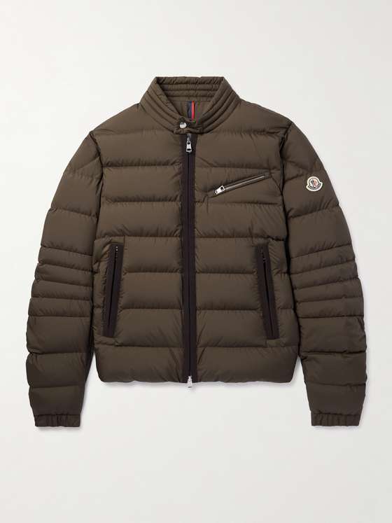 MONCLER Grosgrain-Trimmed Logo-Appliquéd Quilted Shell Down Jacket for ...