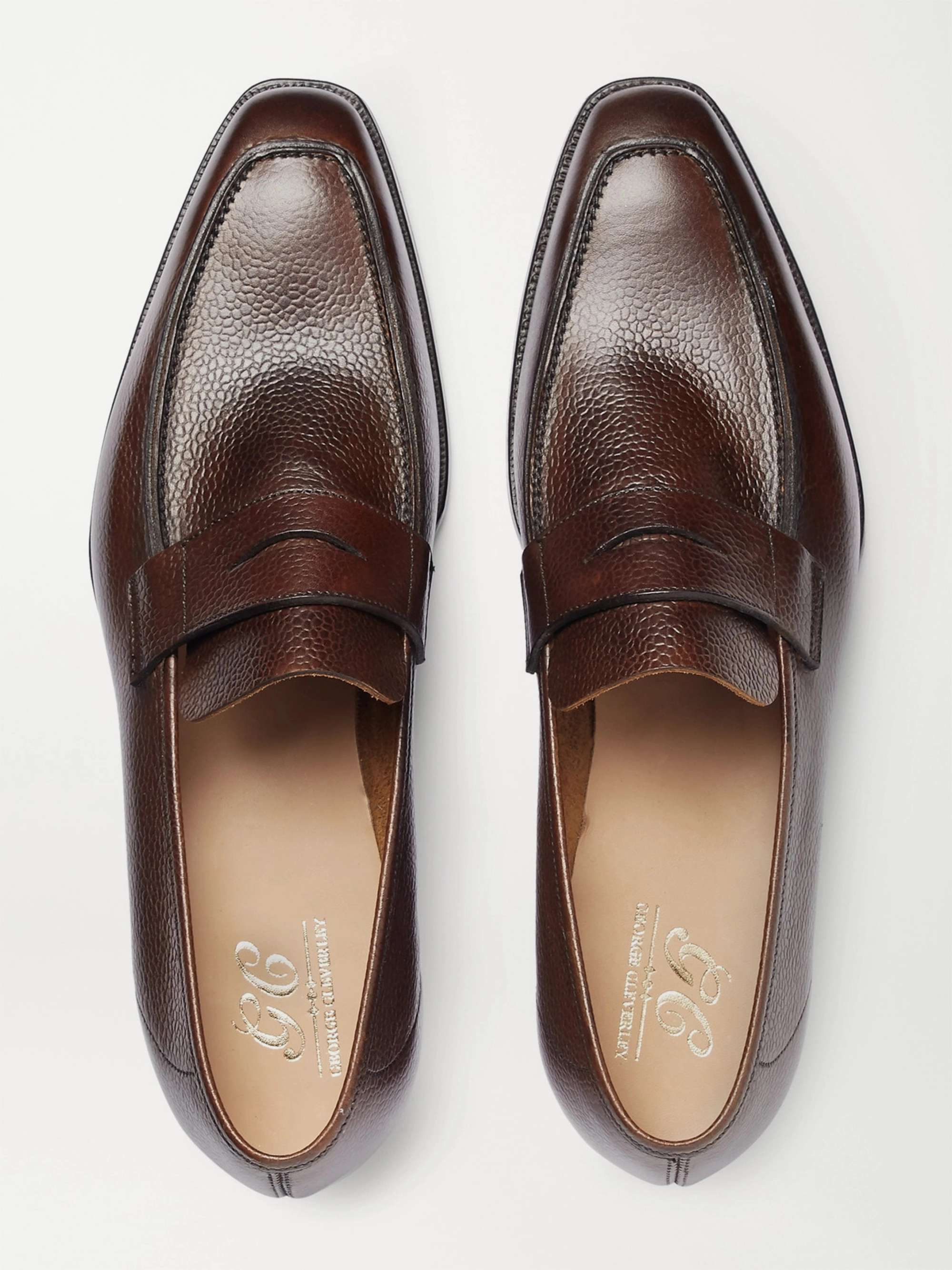 GEORGE CLEVERLEY George Full-Grain Leather Penny Loafers for Men | MR ...