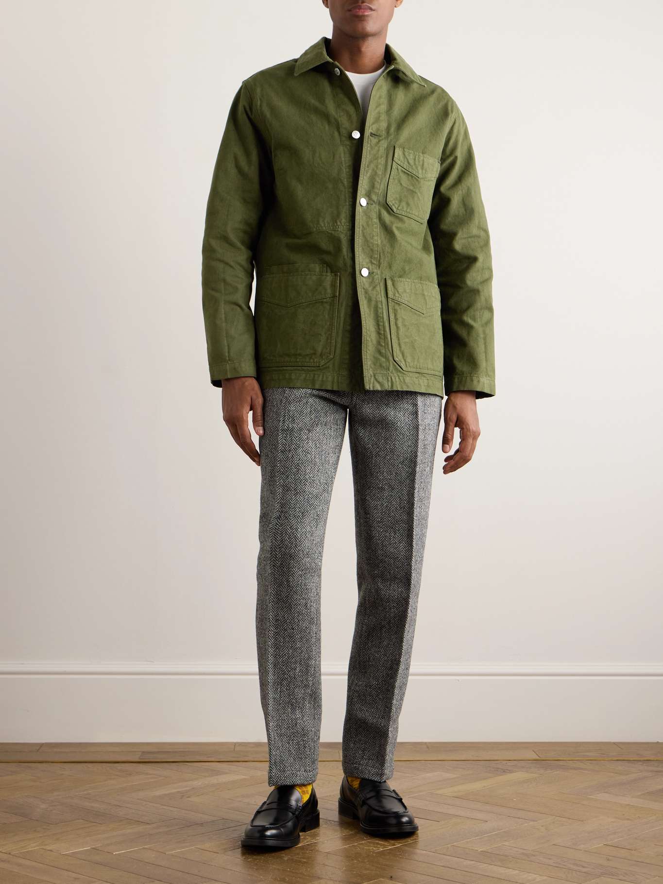 DRAKE'S Duck Cotton-Canvas Chore Jacket for Men | MR PORTER