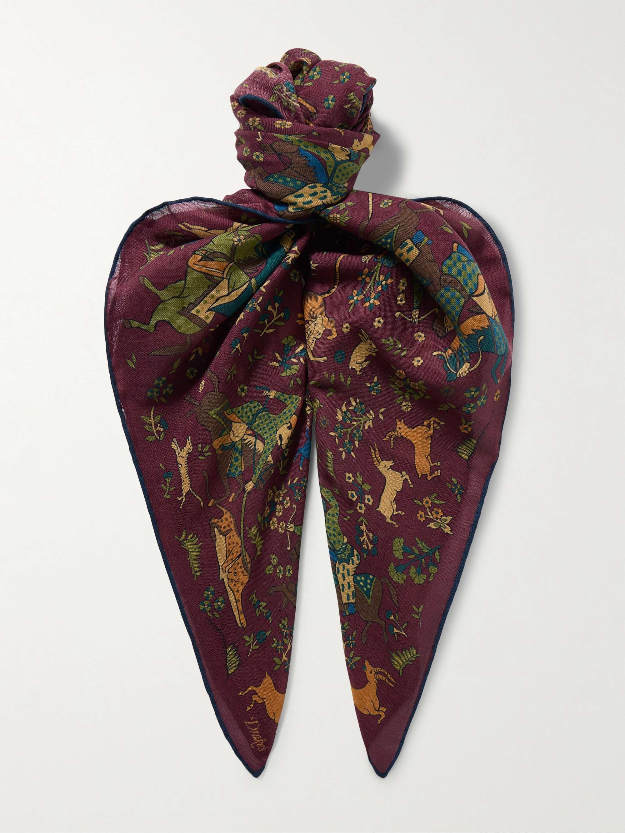 DRAKE'S Mughal Printed Wool and Silk-Blend Scarf for Men | MR PORTER