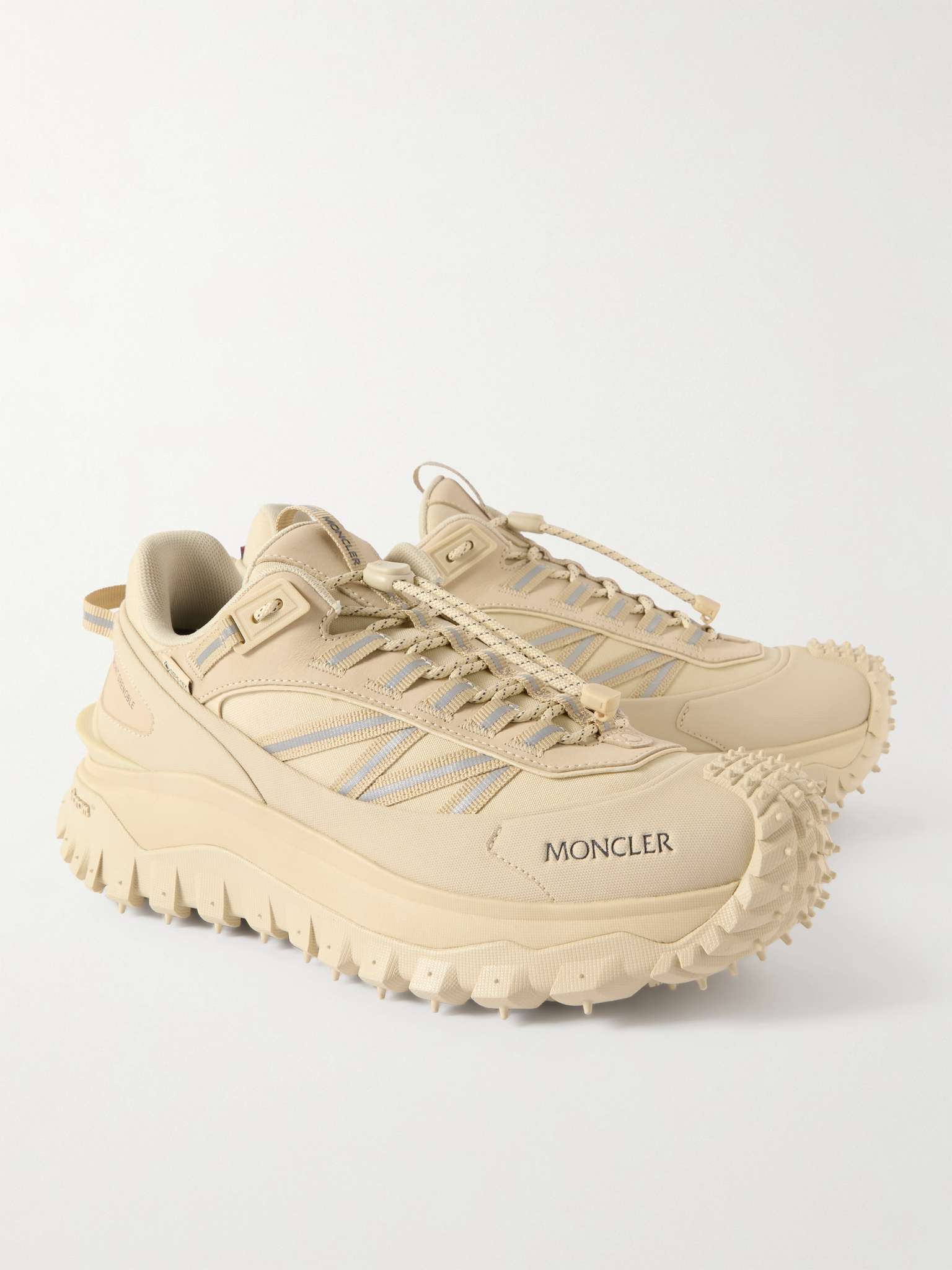 MONCLER Trailgrip GTX Leather-Trimmed Canvas Sneakers for Men | MR PORTER