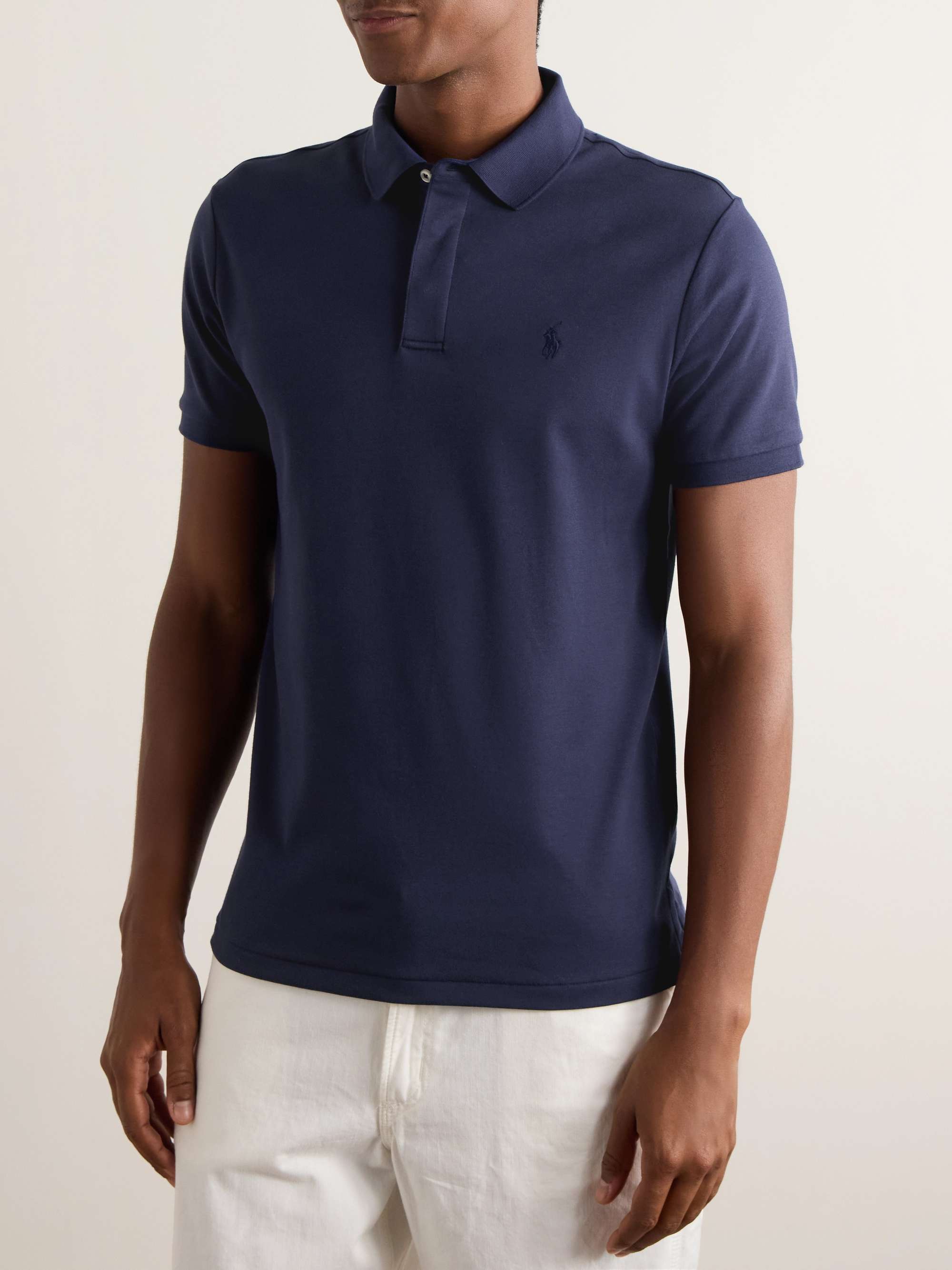POLO RALPH LAUREN Logo-Embroidered Cotton Polo Shirt for Men | MR PORTER