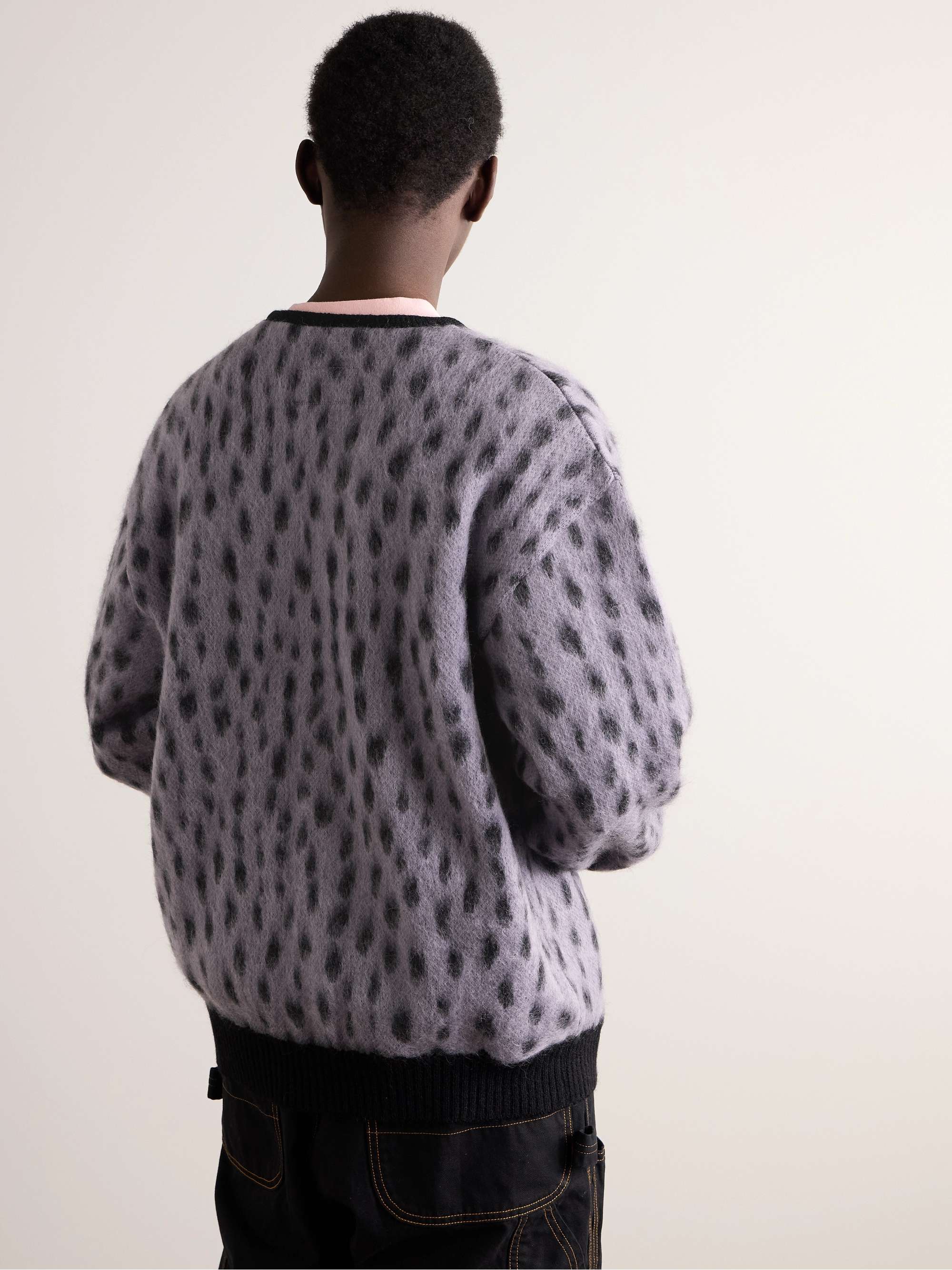 WACKO MARIA Jacquard-Knit Mohair-Blend Cardigan for Men | MR WACKO MARIA Jacquard-Knit Mohair-Blend Cardigan for Men | MR
