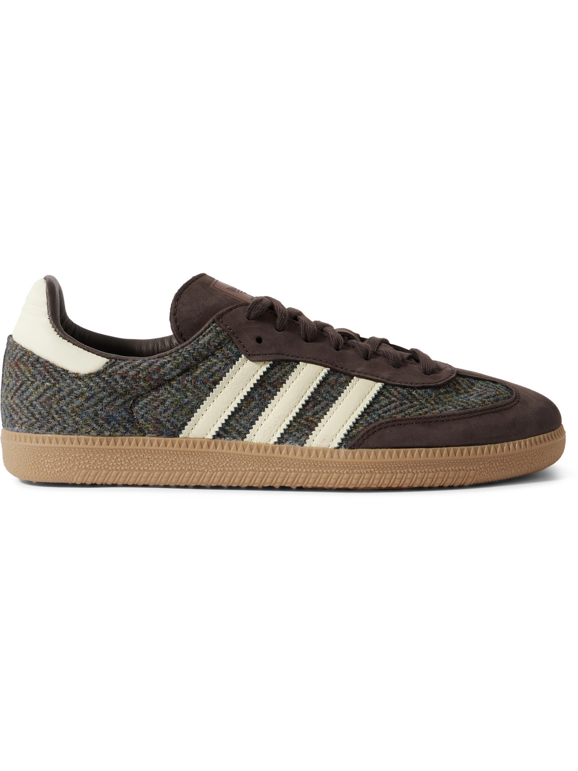 adidas Originals Samba OG Nubuck and Leather-Trimmed Tweed Sneakers ...