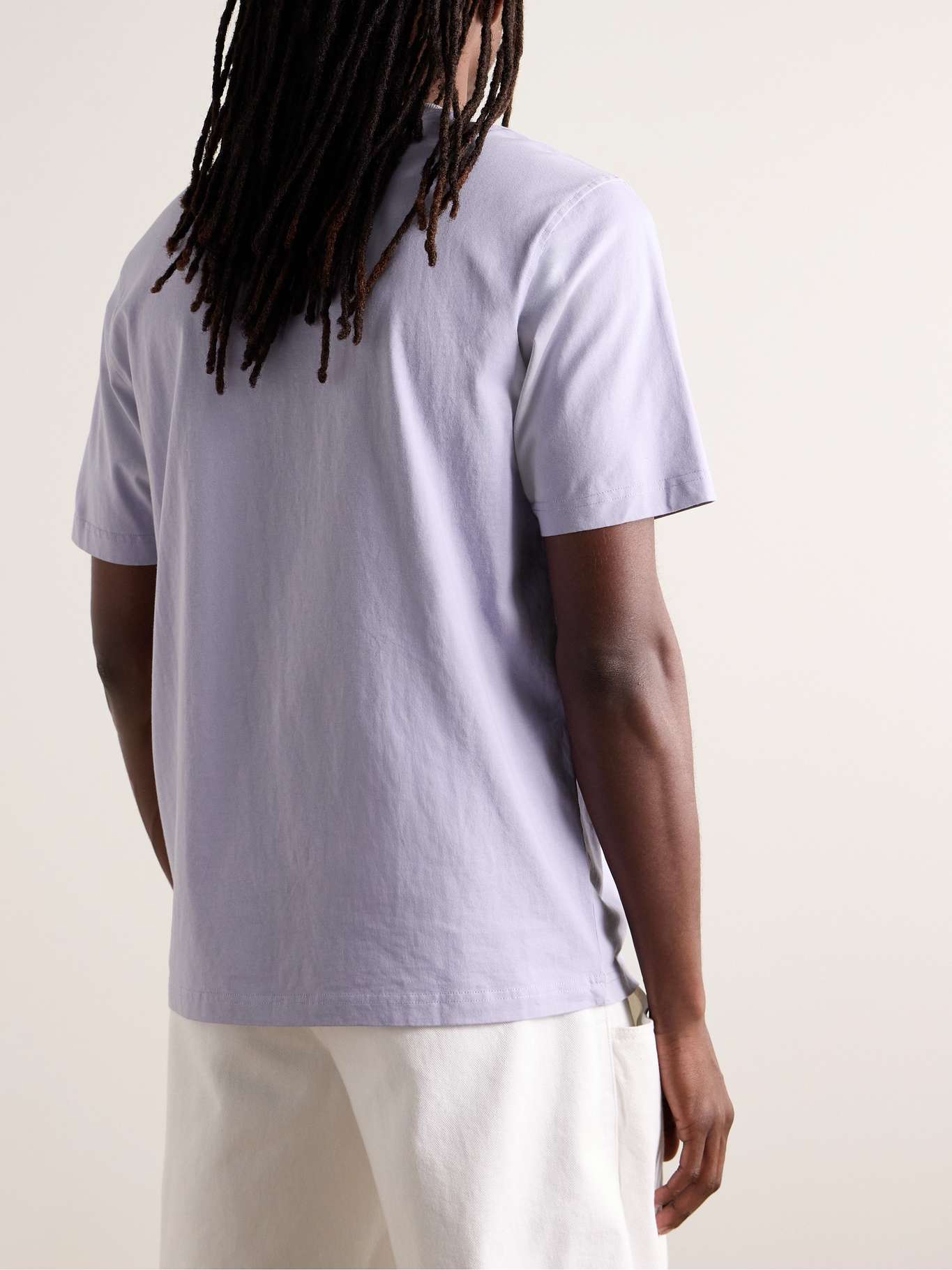 Lavender Adam 3209 Logo-Embroidered Pima Cotton-Jersey T-Shirt | NN07 ...