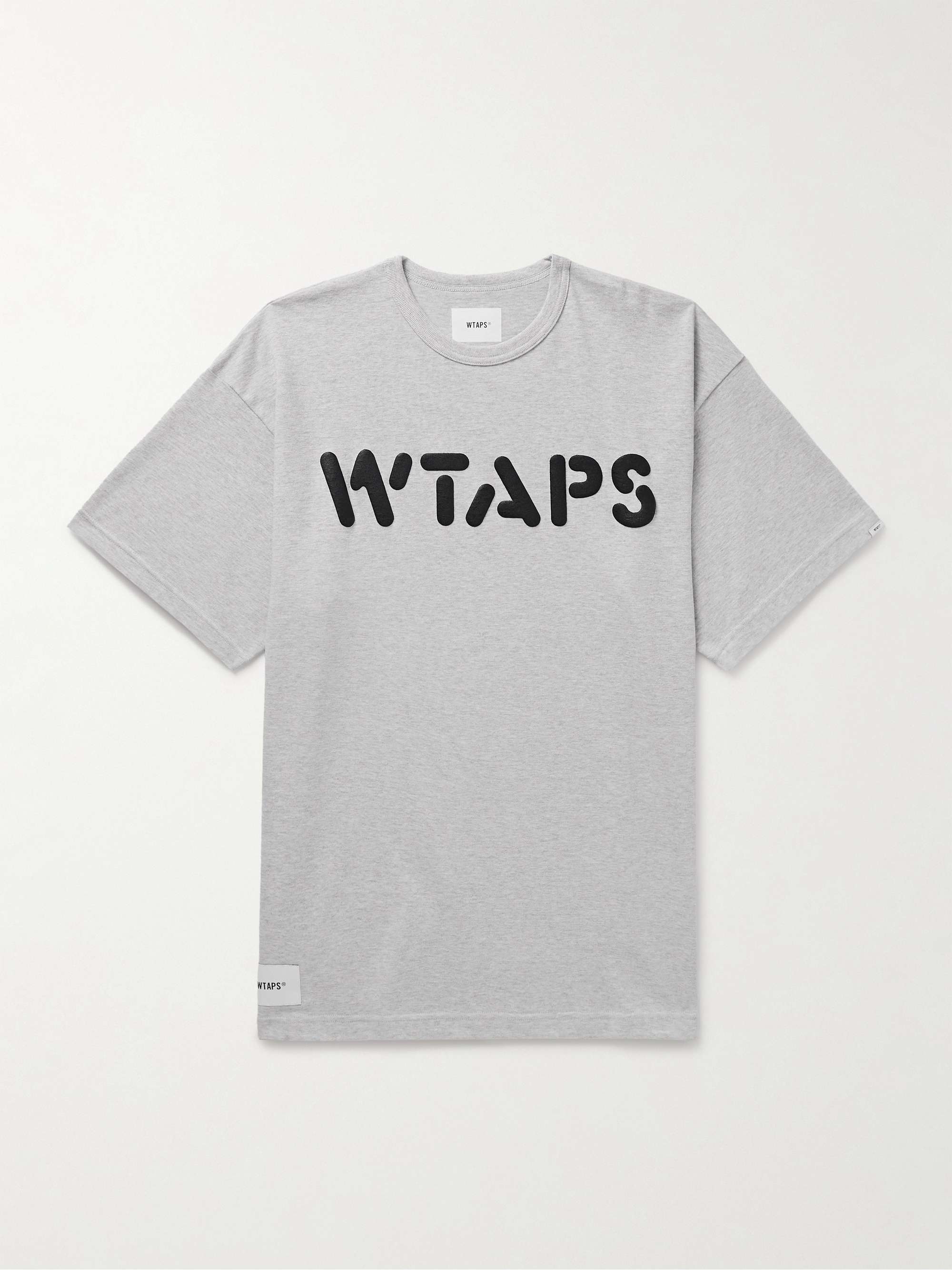 WTAPS® Logo-Print Appliquéd Cotton-Jersey T-Shirt for Men | MR PORTER