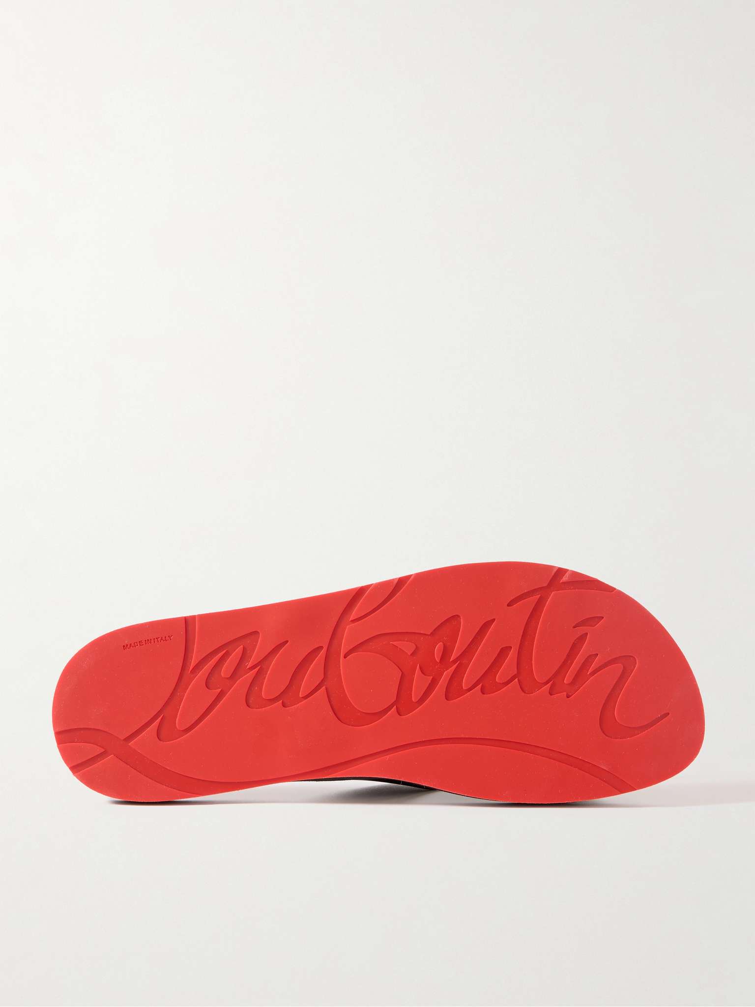 Black Loubi Cross Logo-Embossed Rubber Slides | CHRISTIAN LOUBOUTIN ...