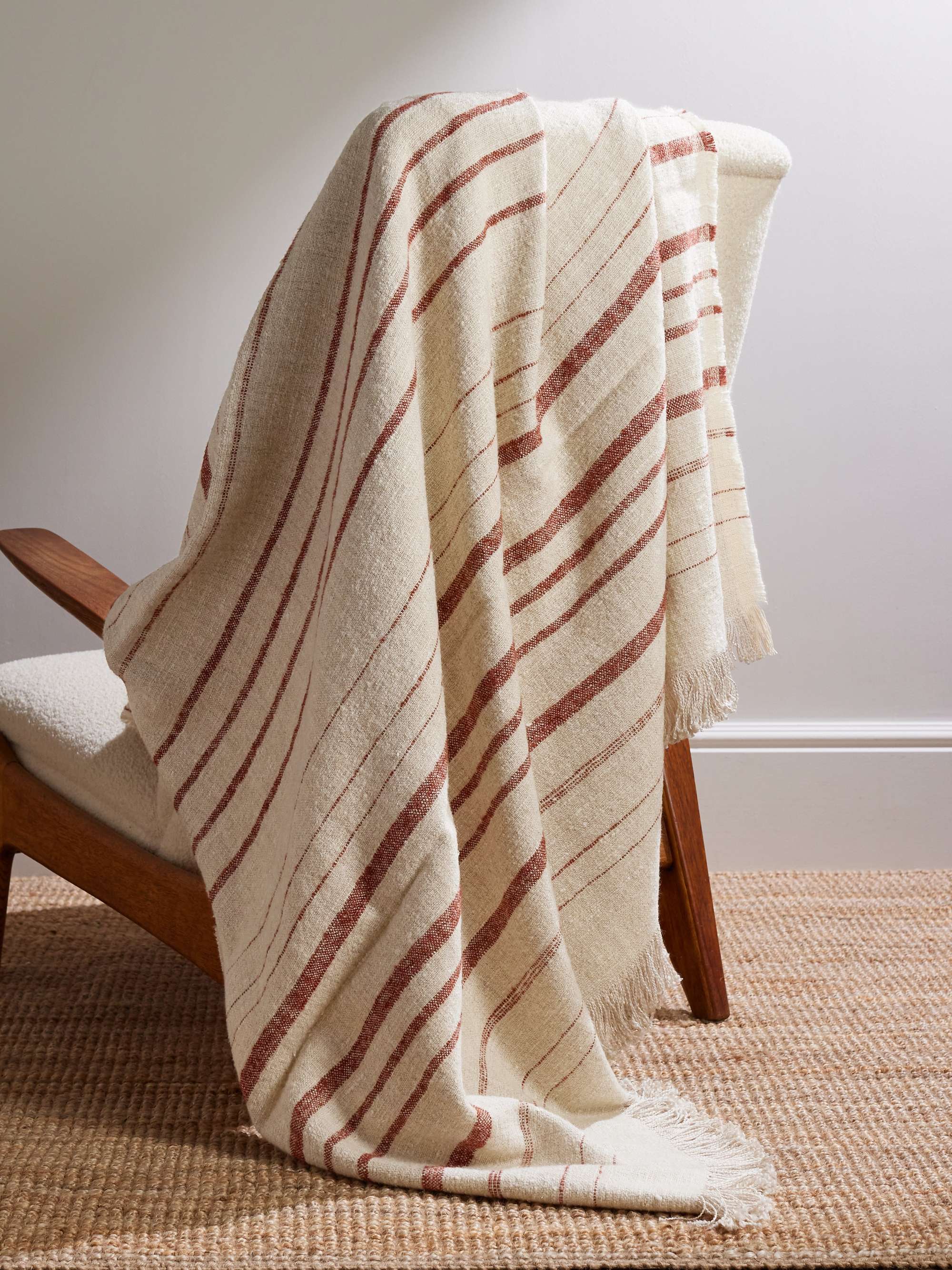 SOHO HOME Stephenson Fringed Striped Jacquard Throw for Men | MR PORTER
