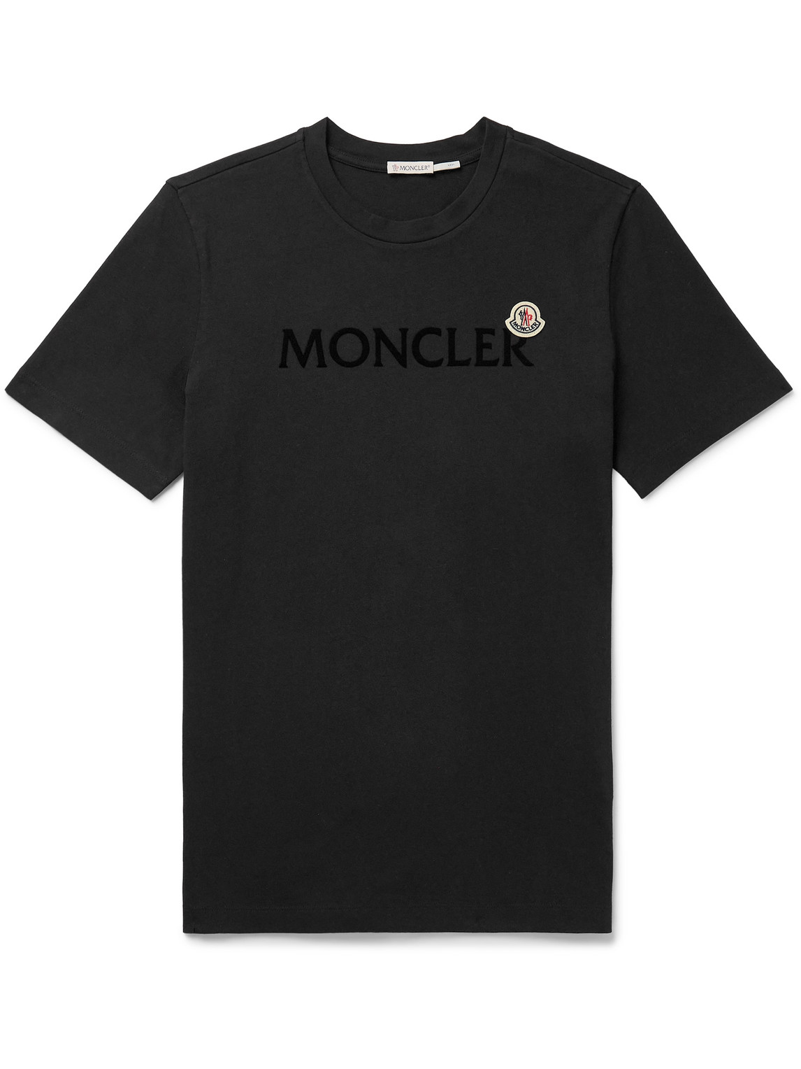 Moncler Slim Fit Logo Appliqued Stretch Cotton Jersey T Shirt Men Blue S for Men