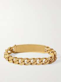 TOM FORD Logo-Engraved Gold-Plated Chain Bracelet for Men | MR PORTER