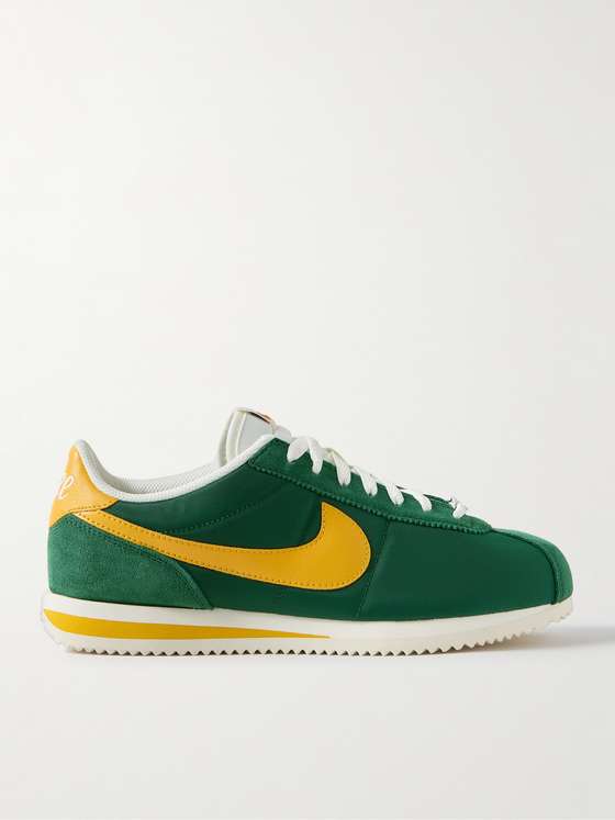 NIKE Cortez Leather and Suede-Trimmed Canvas Sneakers for Men | MR PORTER