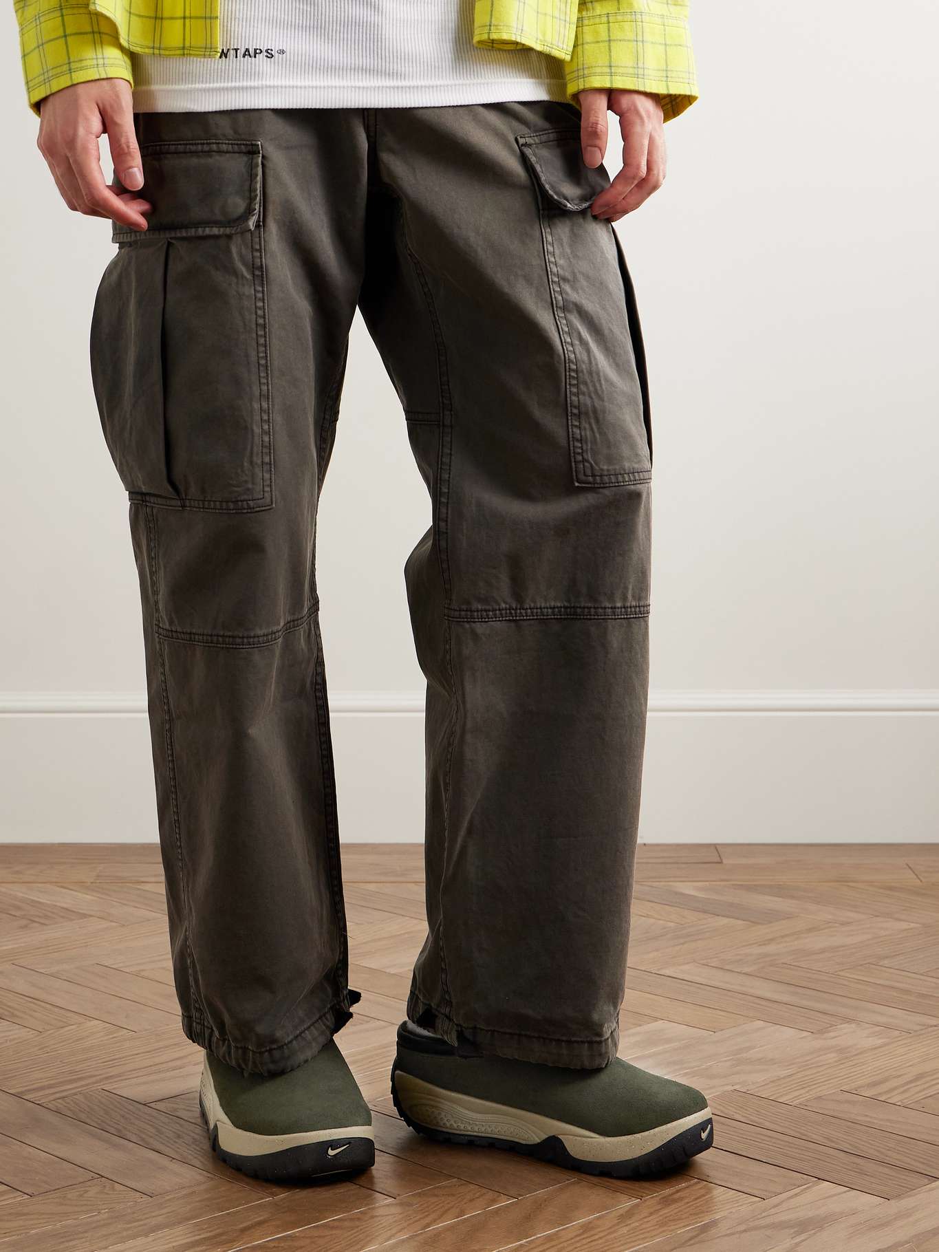 NIKE ACG Rufus Leather-Trimmed Fleece-Lined Suede Slip-On Sneakers for ...