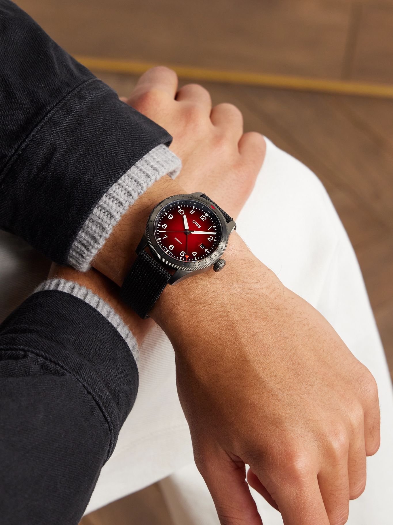 ORIS ProPilot GMT Automatic 41.5mm PVD-Coated Stainless Steel and ...