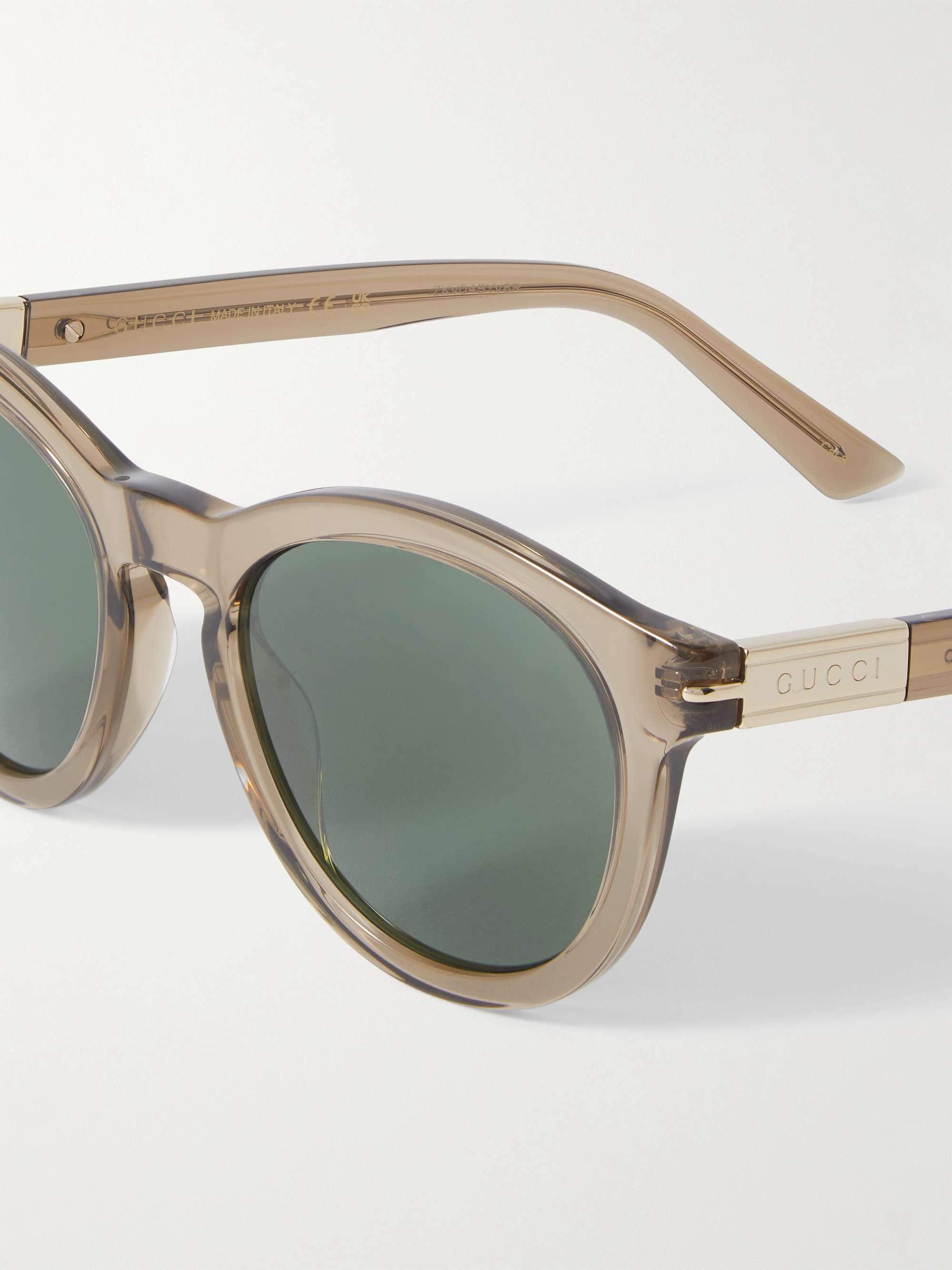 GUCCI EYEWEAR Round-Frame Recycled-Acetate Sunglasses for Men | MR PORTER