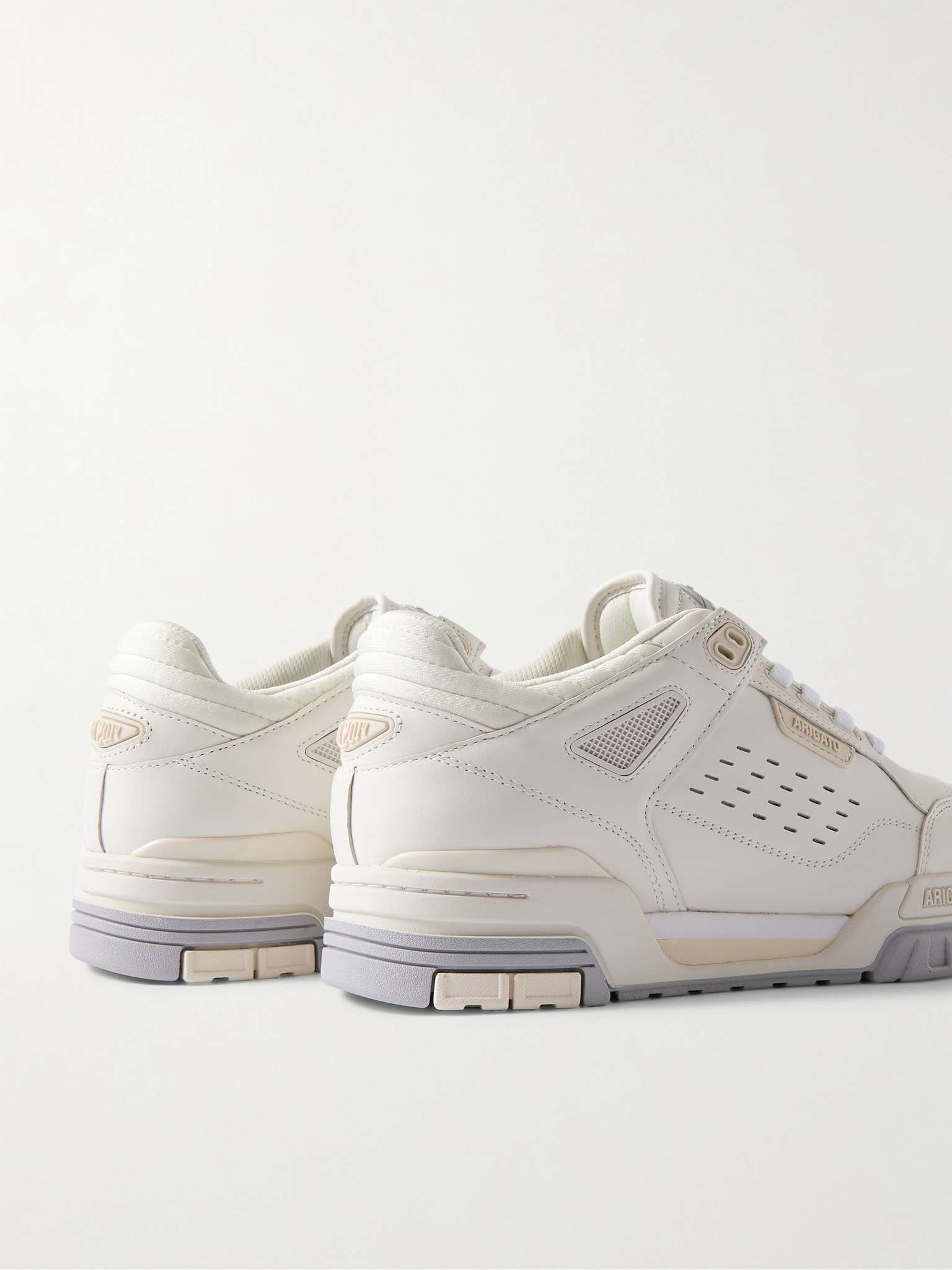 White Onyx Mesh-Trimmed Perforated Leather Sneakers | AXEL ARIGATO | MR ...