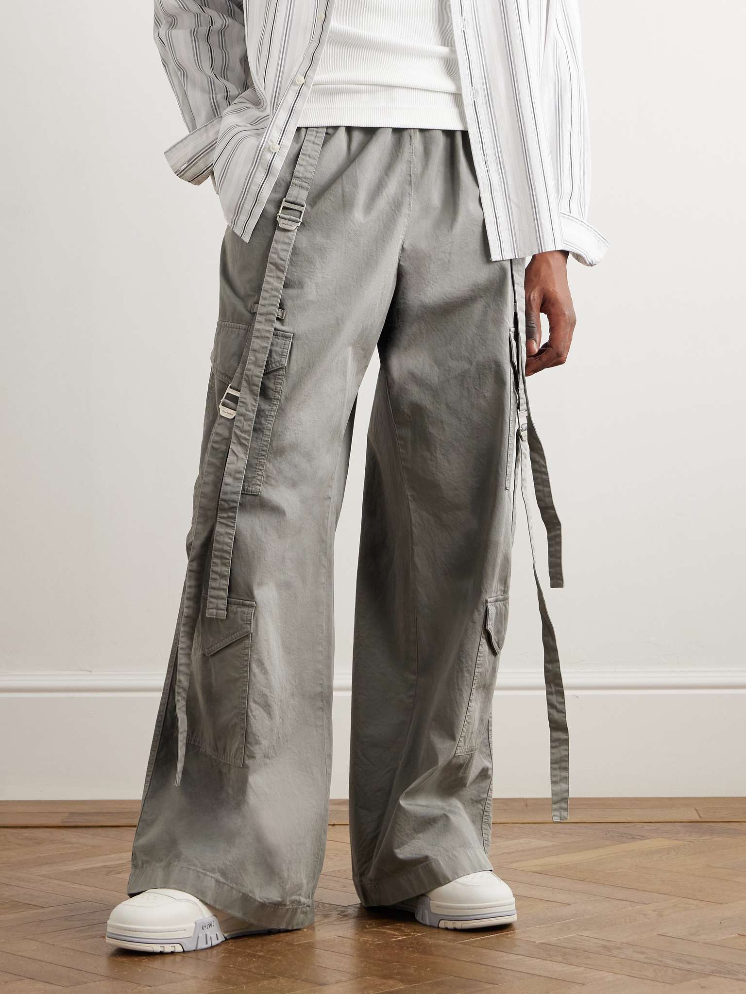 White Onyx Mesh-Trimmed Perforated Leather Sneakers | AXEL ARIGATO | MR ...