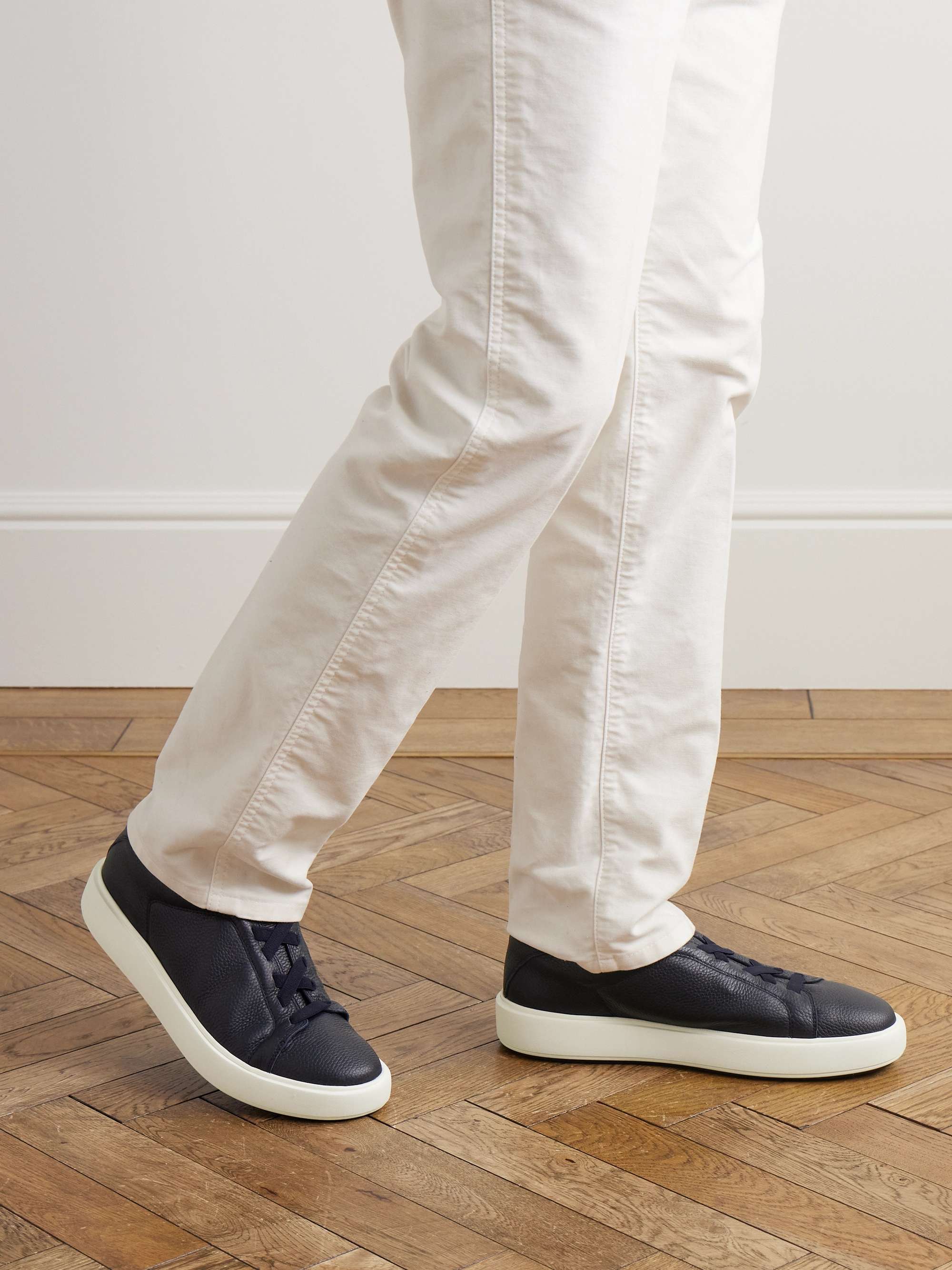 OFFICINE CREATIVE Slouch 001 Full-Grain Leather Sneakers for Men | MR ...