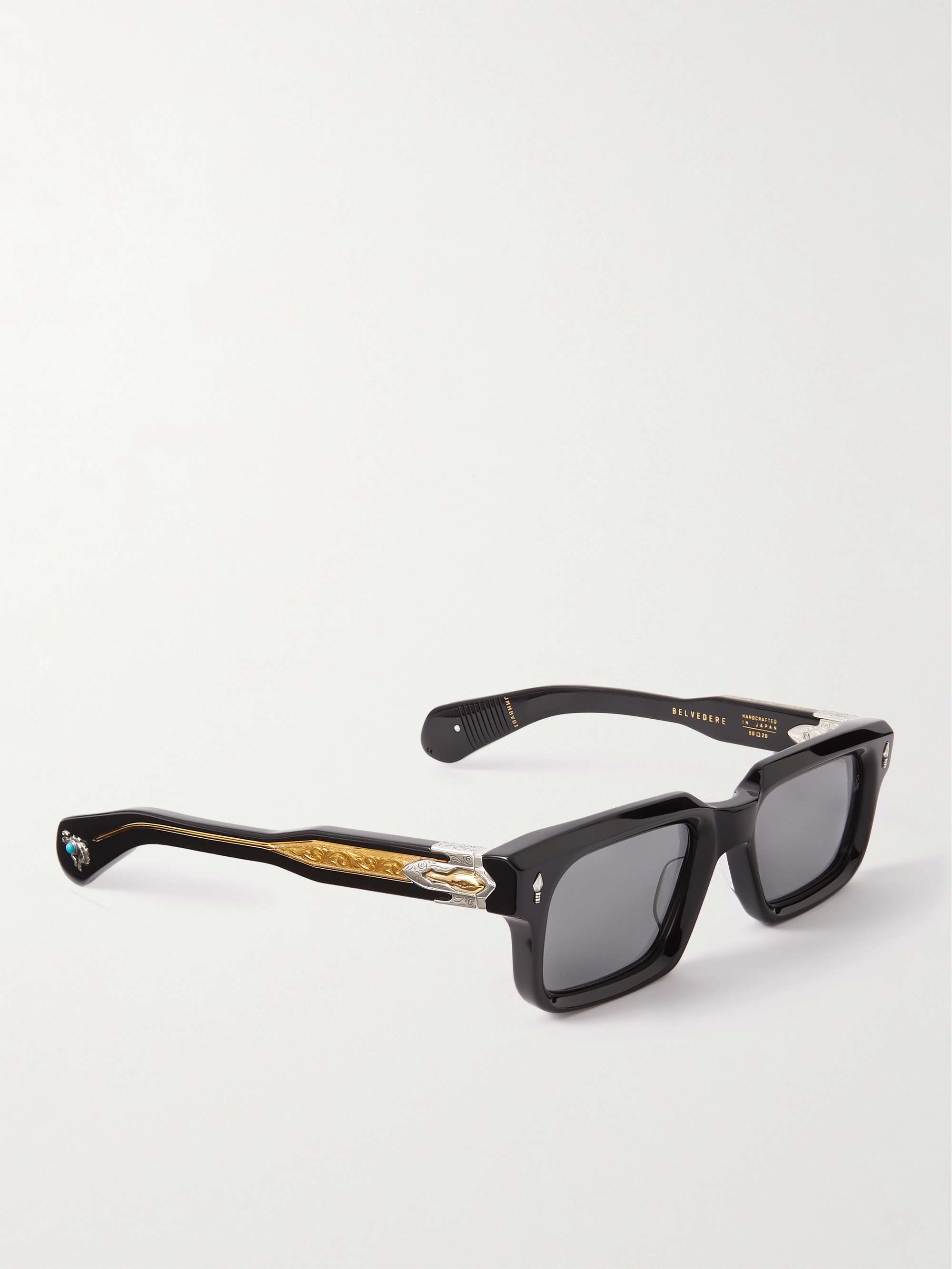 JACQUES MARIE MAGE Belvedere Square-Frame Acetate and Gold- and Silver ...