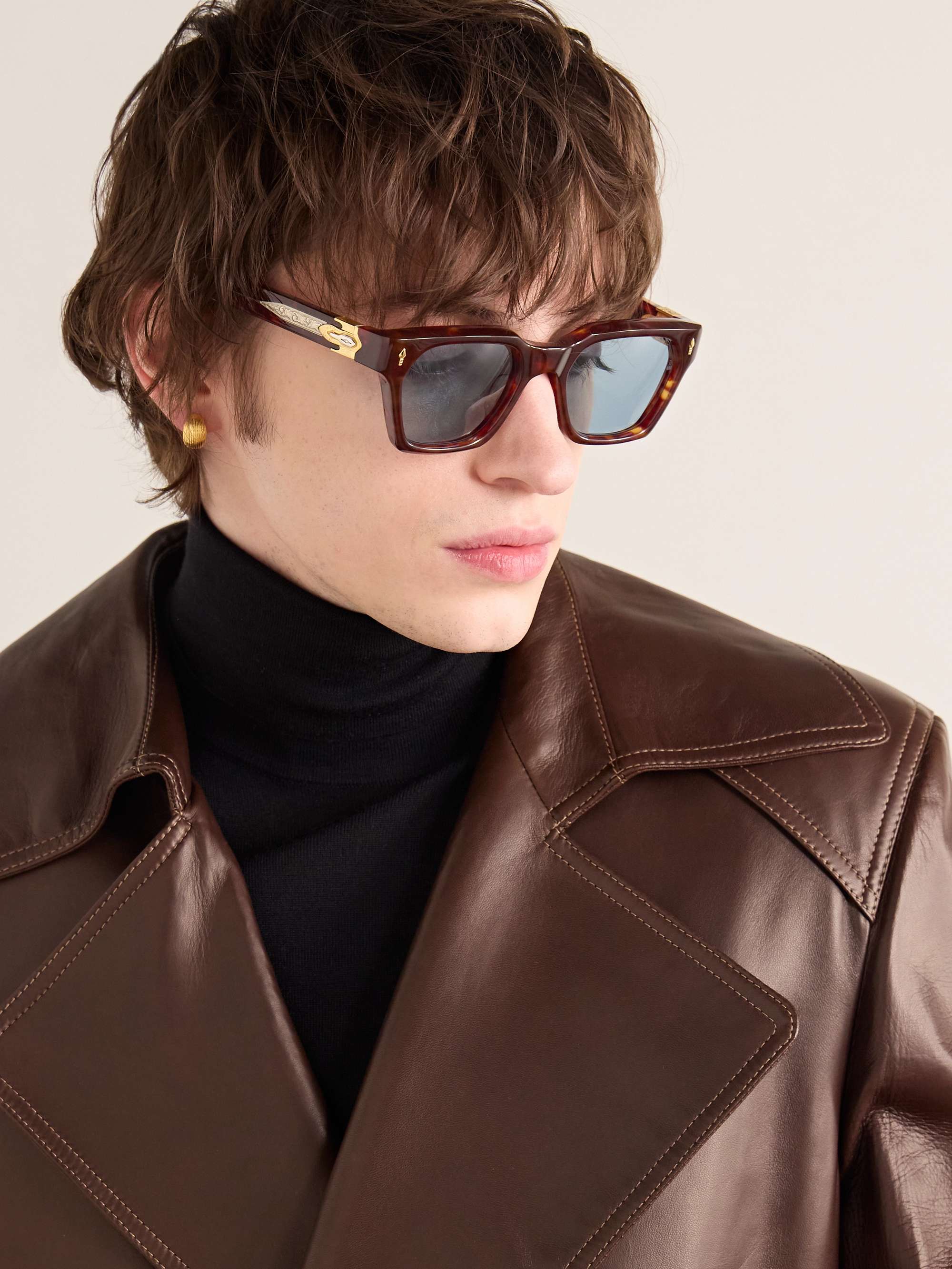 JACQUES MARIE MAGE Sterett D-Frame Tortoiseshell Acetate Sunglasses for ...