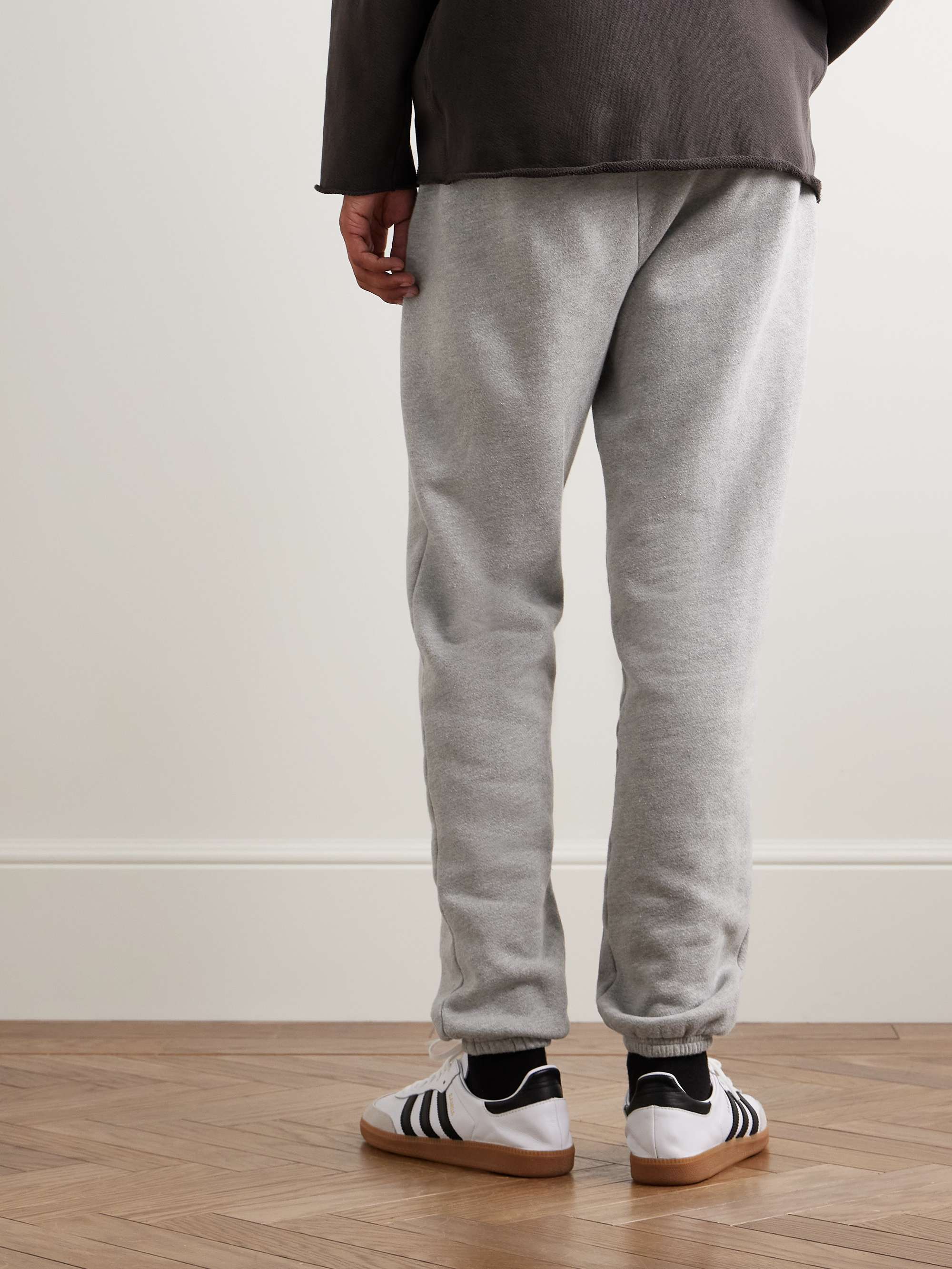 LES TIEN Tapered Garment-Dyed Cotton-Jersey Sweatpants for Men | MR PORTER