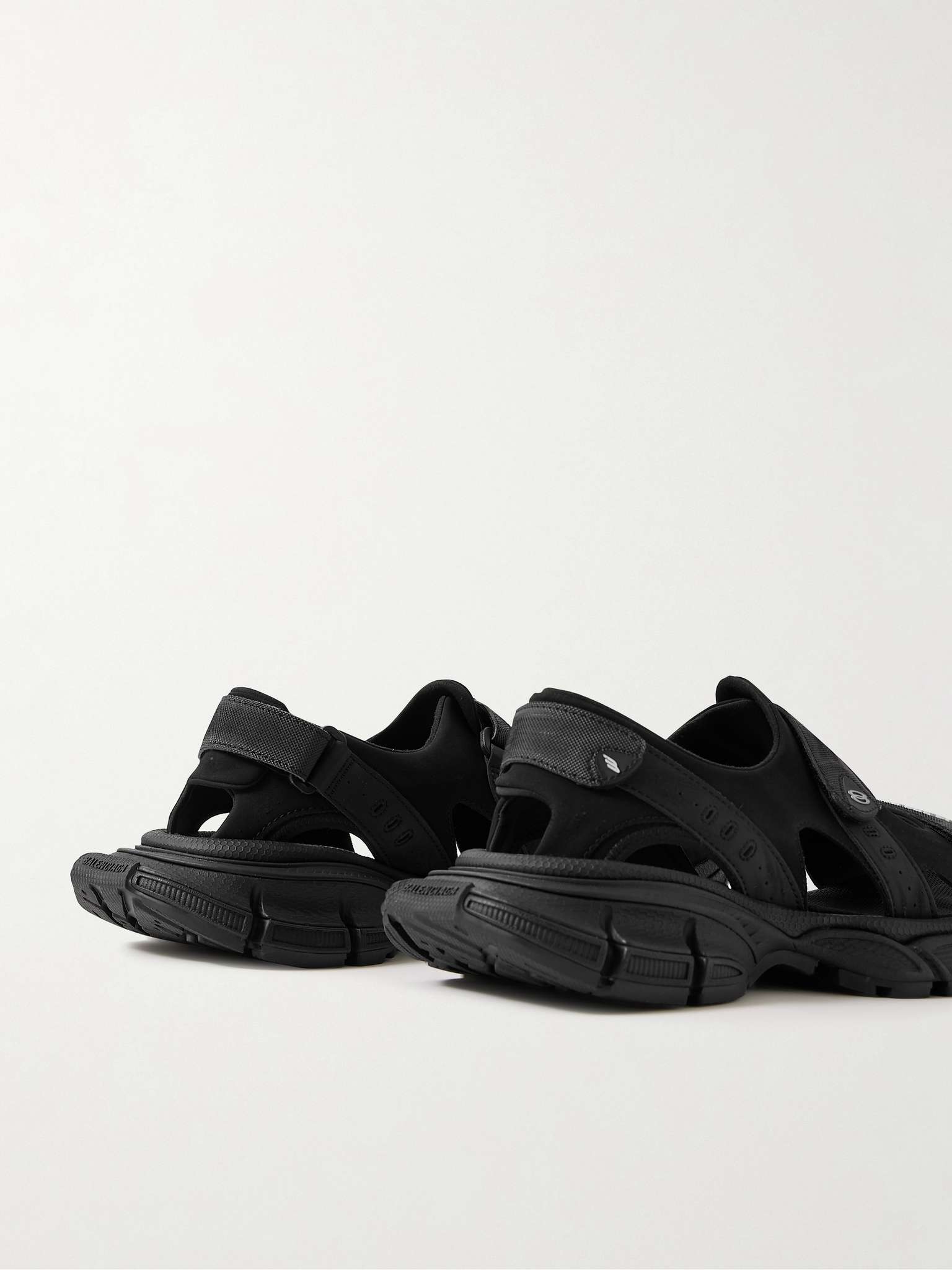 BALENCIAGA 3XL Logo-Appliquéd Faux Leather and Canvas-Trimmed Scuba ...