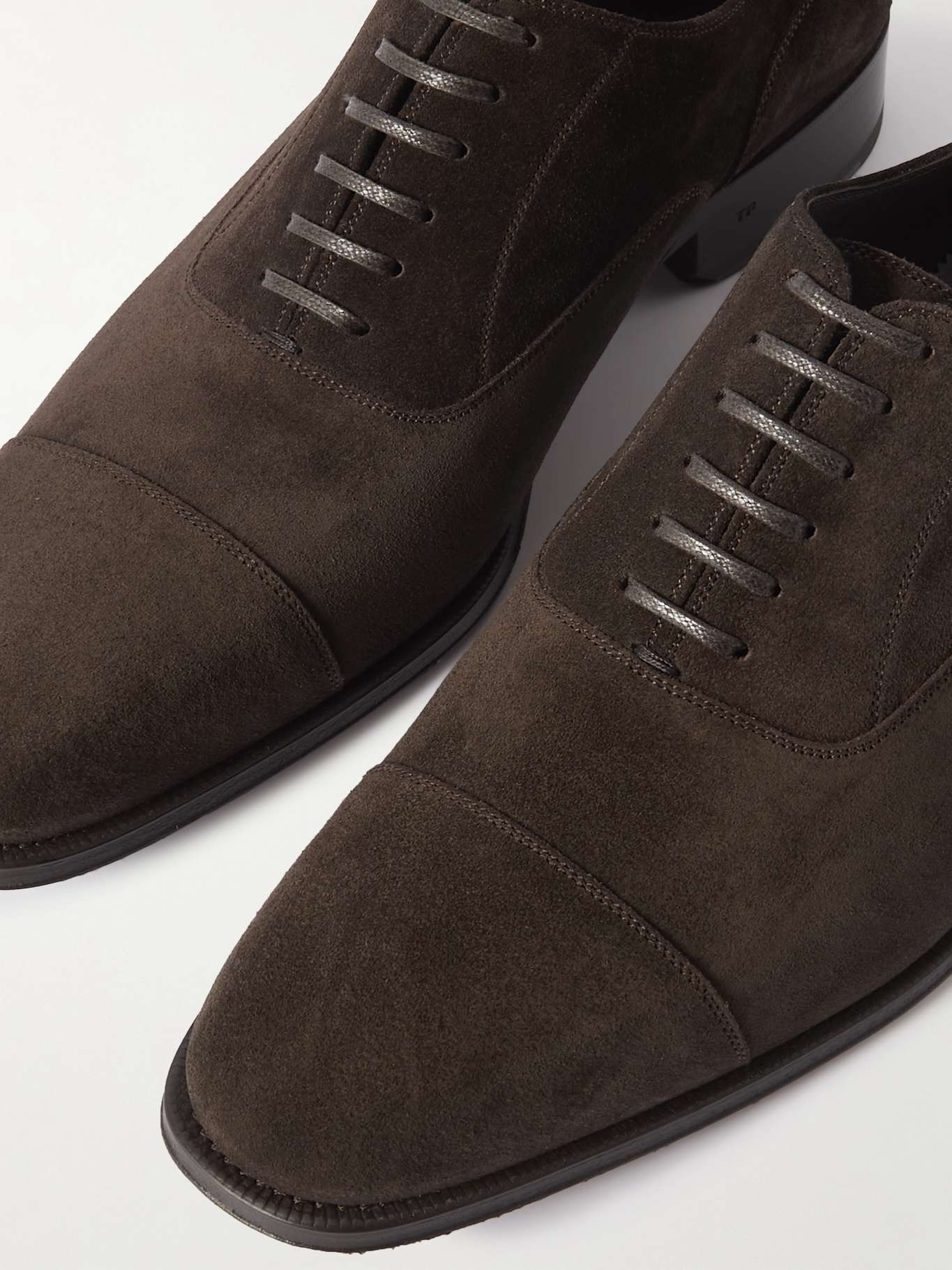 TOM FORD Claydon Suede Oxford Shoes for Men | MR PORTER
