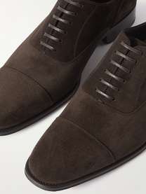 TOM FORD Claydon Suede Oxford Shoes for Men | MR PORTER