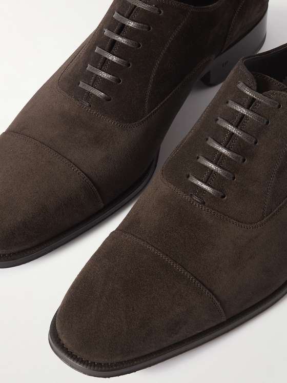 TOM FORD Claydon Suede Oxford Shoes for Men | MR PORTER