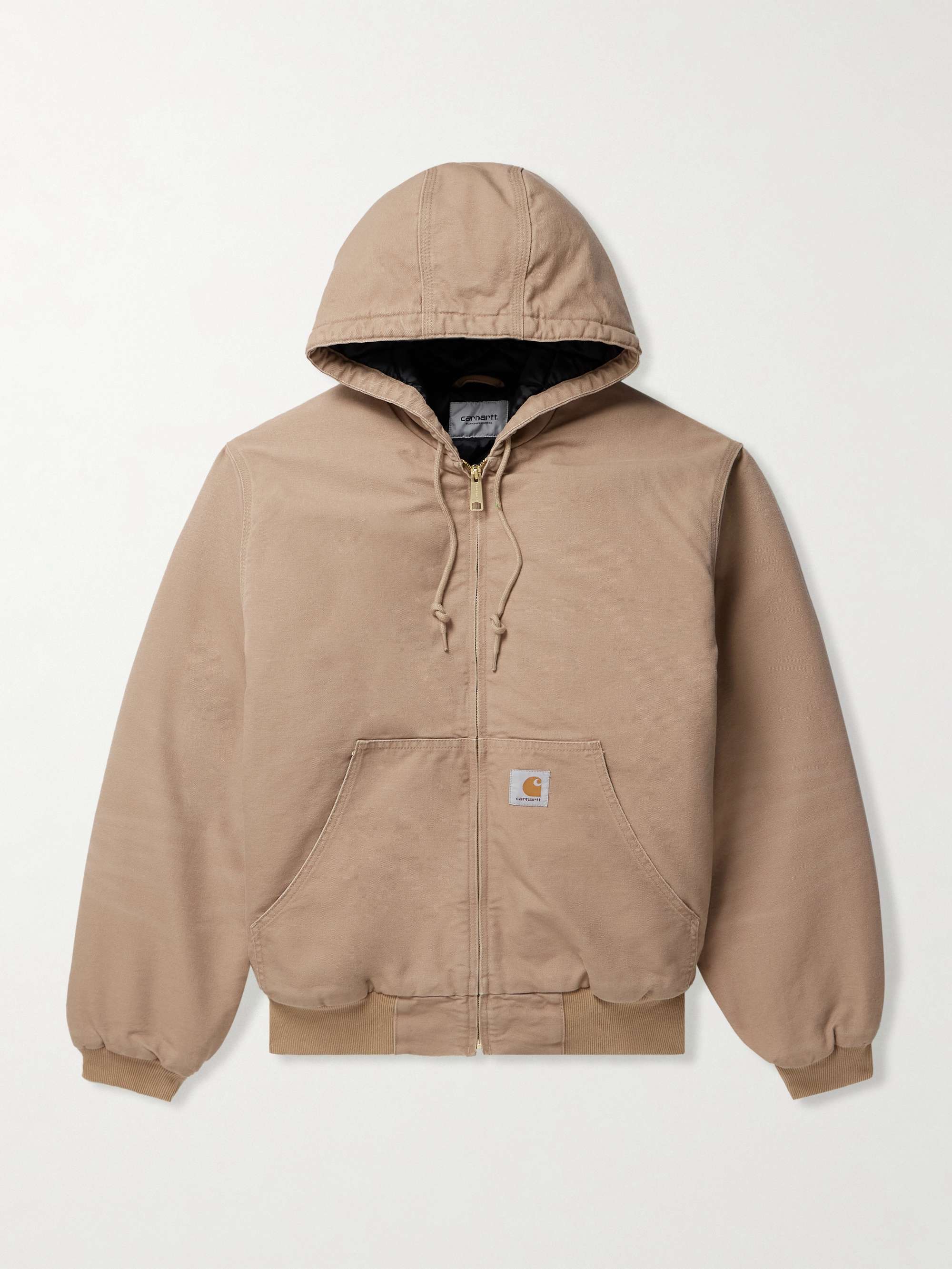 CARHARTT WIP OG Active Logo-Appliquéd Padded Cotton-Canvas Hooded ...