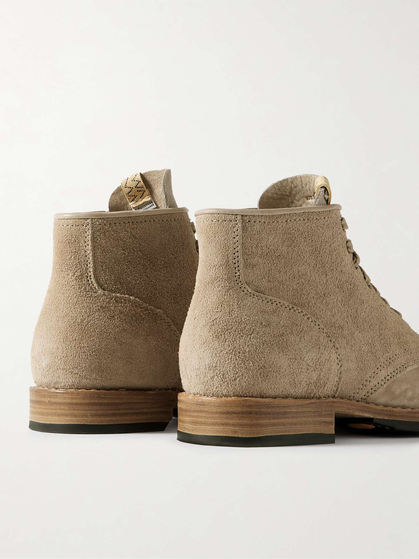 VISVIM Brigadier Suede and Distressed Nubuck Boots for Men | MR PORTER