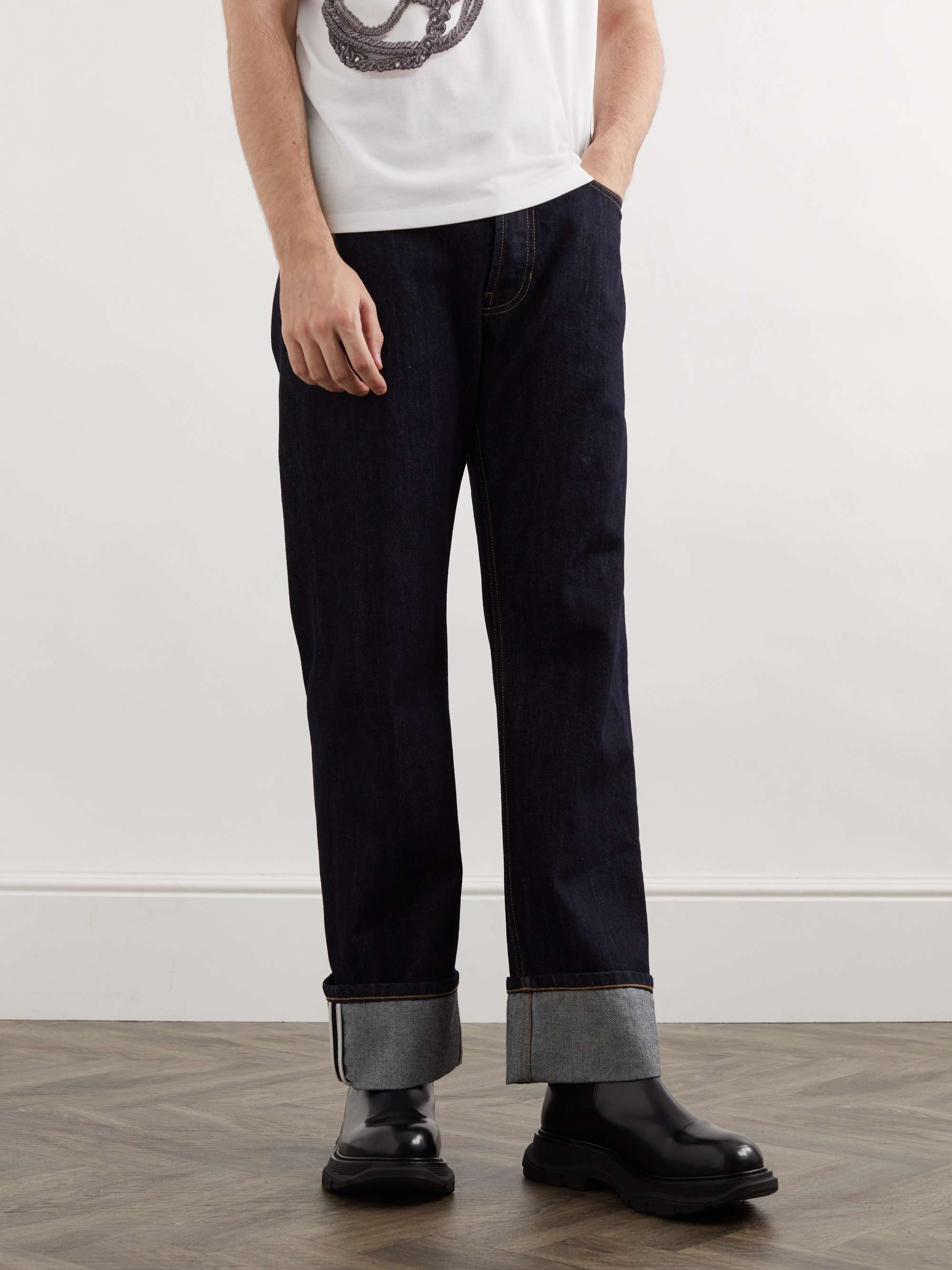 ALEXANDER MCQUEEN Tread レザー チェルシーブーツ オーバー ALEXANDER MCQUEEN Tread レザー チェルシーブーツ オーバー