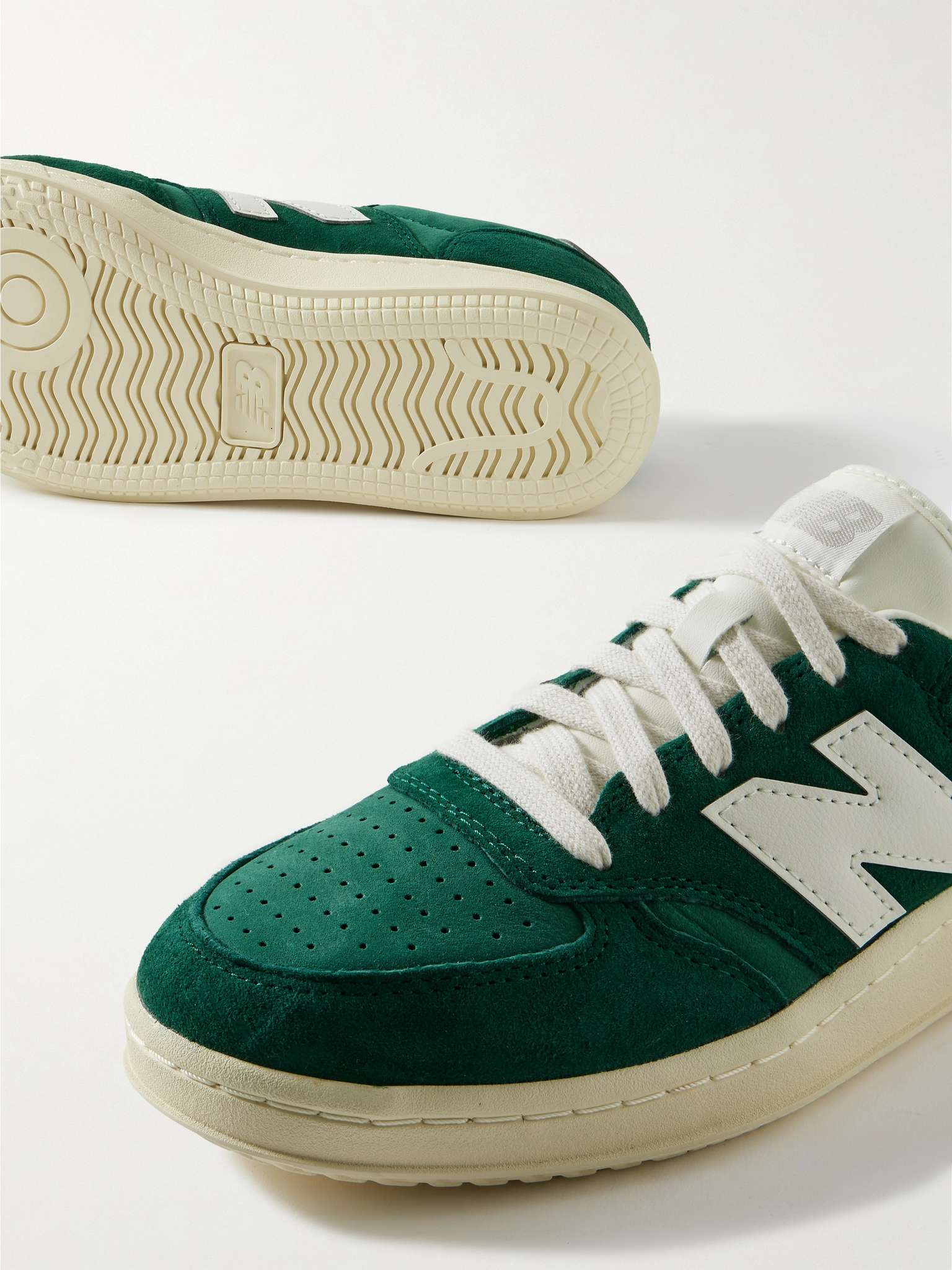 NEW BALANCE T500 Leather-Trimmed Suede and Nubuck Sneakers for Men | MR ...