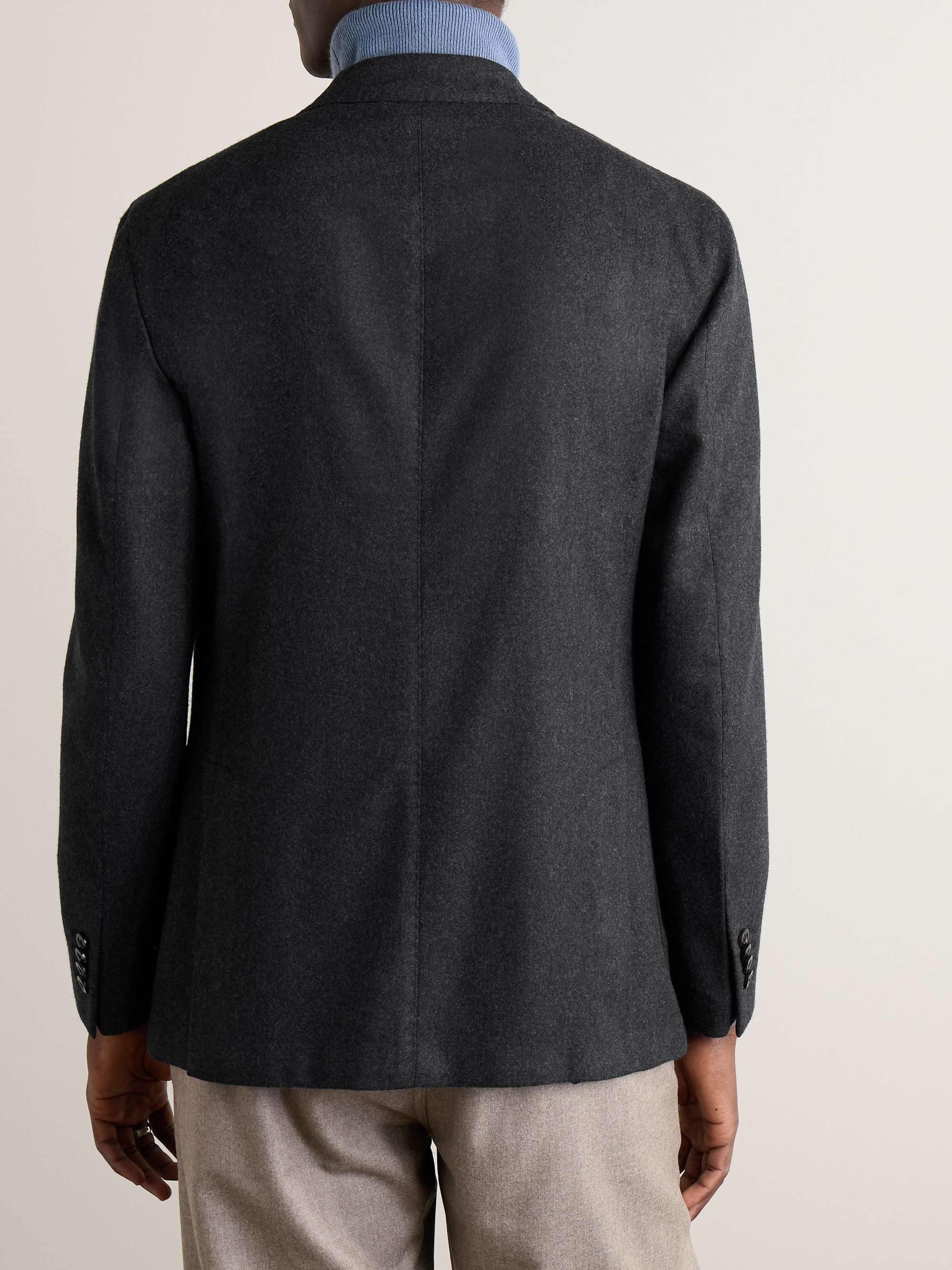 BOGLIOLI Double-Breasted Wool-Flannel Suit Jacket for Men BOGLIOLI Double-Breasted Wool-Flannel Suit Jacket for Men