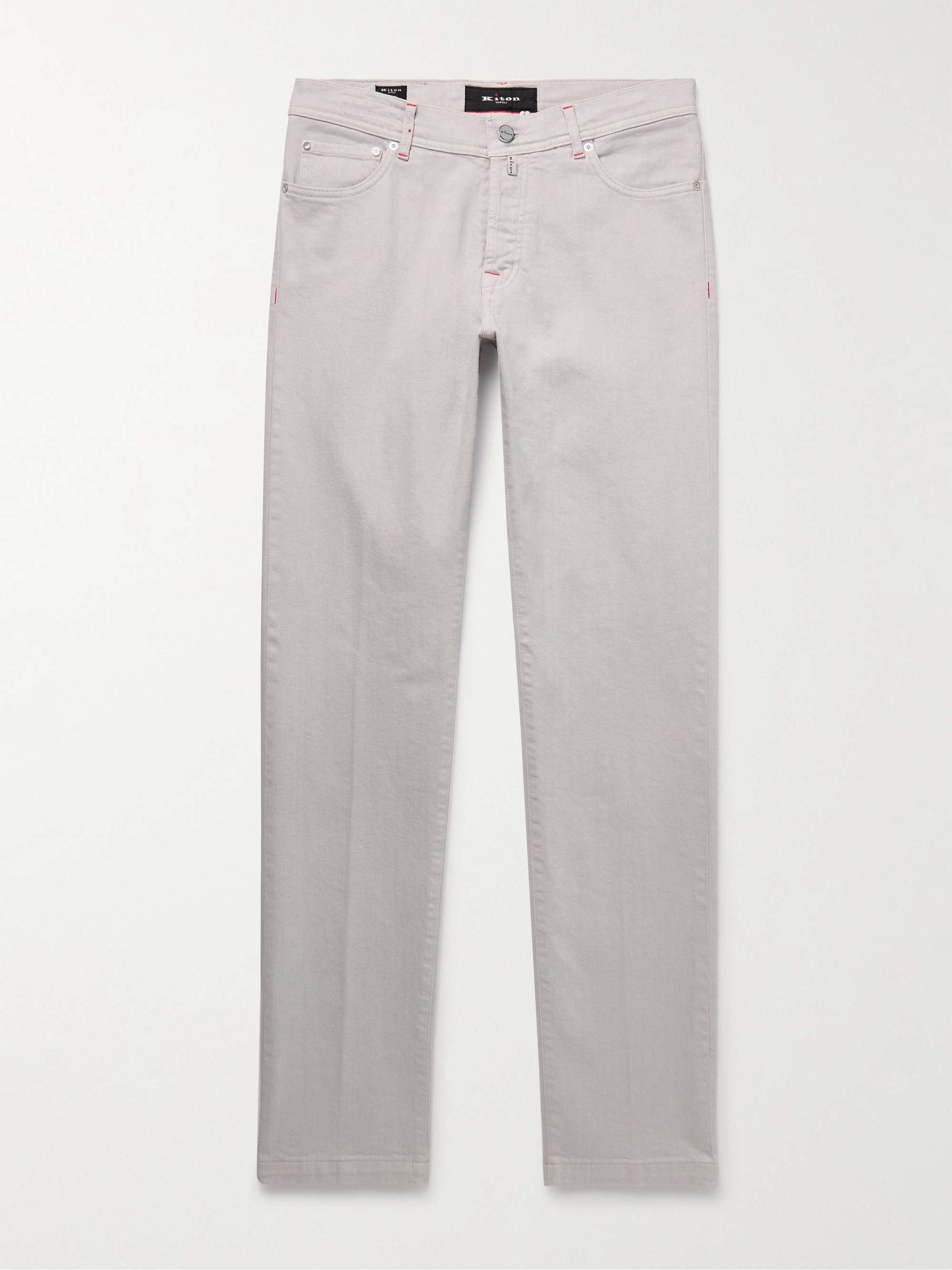 Gray Slim-Fit Straight-Leg Jeans | KITON | MR PORTER