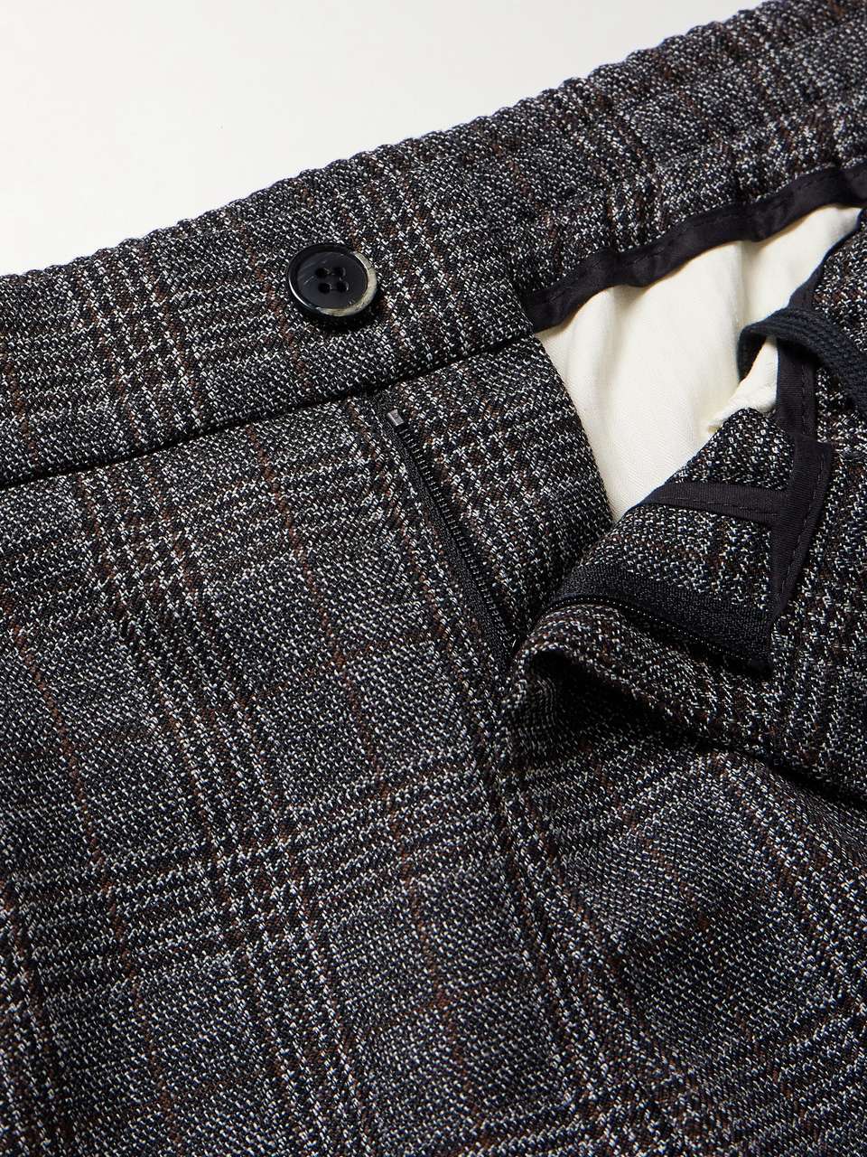 BARENA Tapered Checked Virgin Wool Trousers for Men | MR PORTER