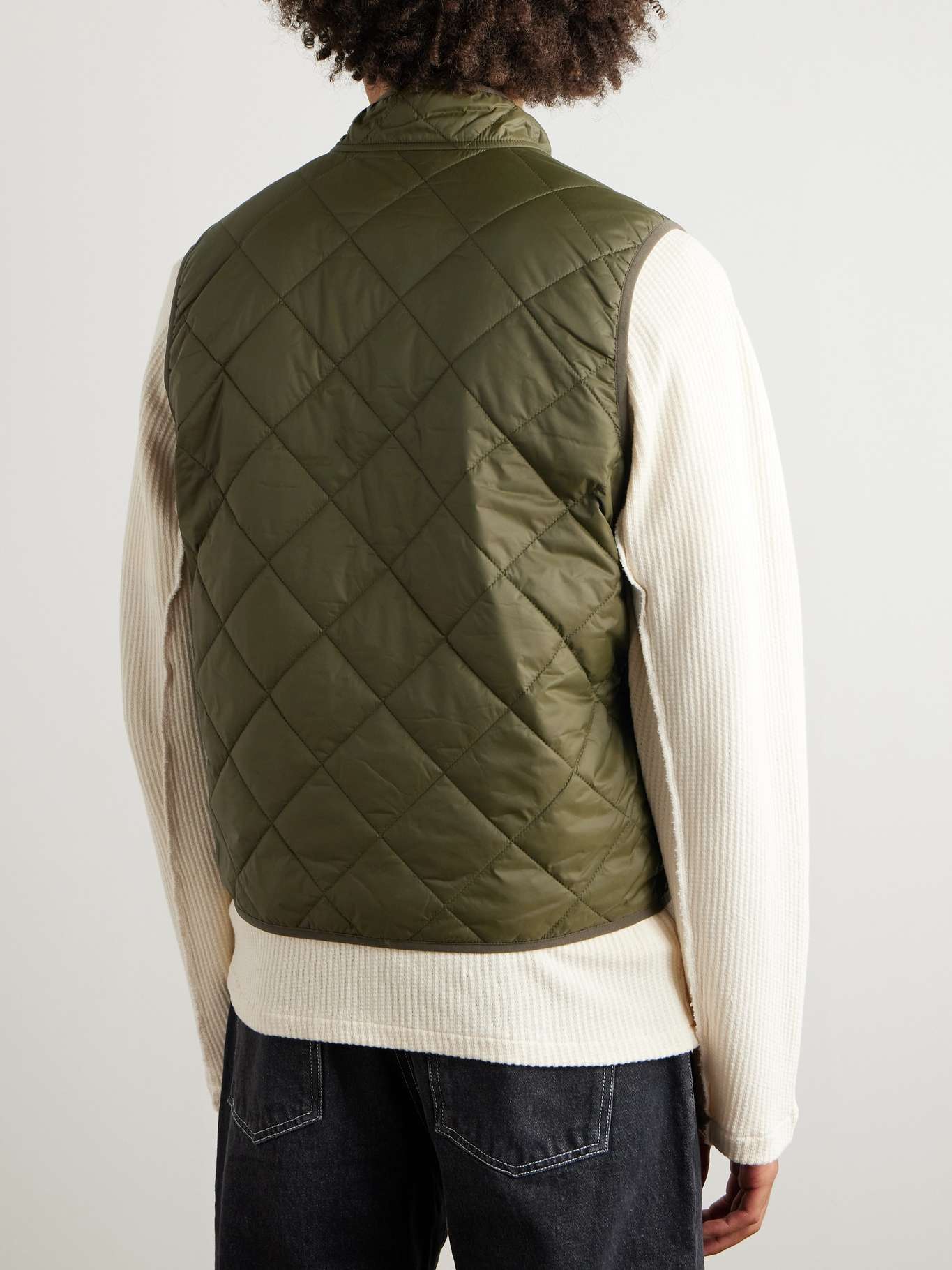 BARACUTA Logo-Embroidered Quilted Shell Gilet for Men | MR PORTER