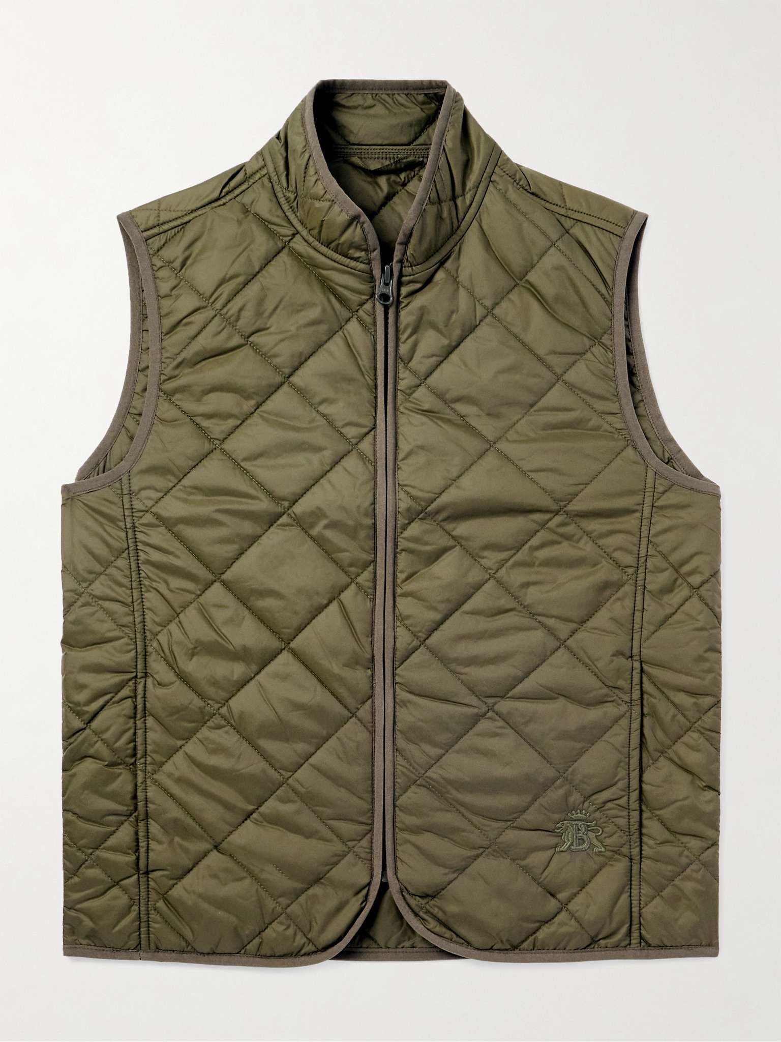 BARACUTA Logo-Embroidered Quilted Shell Gilet for Men | MR PORTER