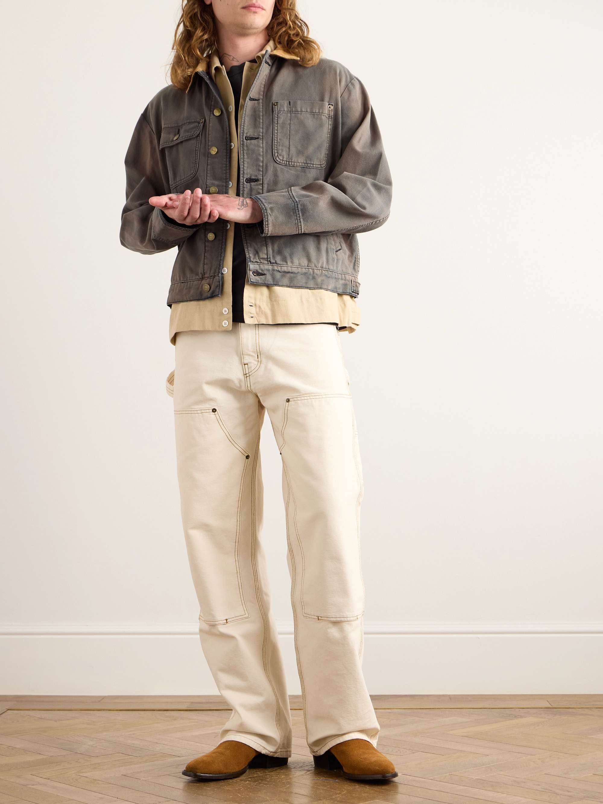 CHERRY LOS ANGELES Mechanic Corduroy-Trimmed Cotton-Canvas Jacket for ...
