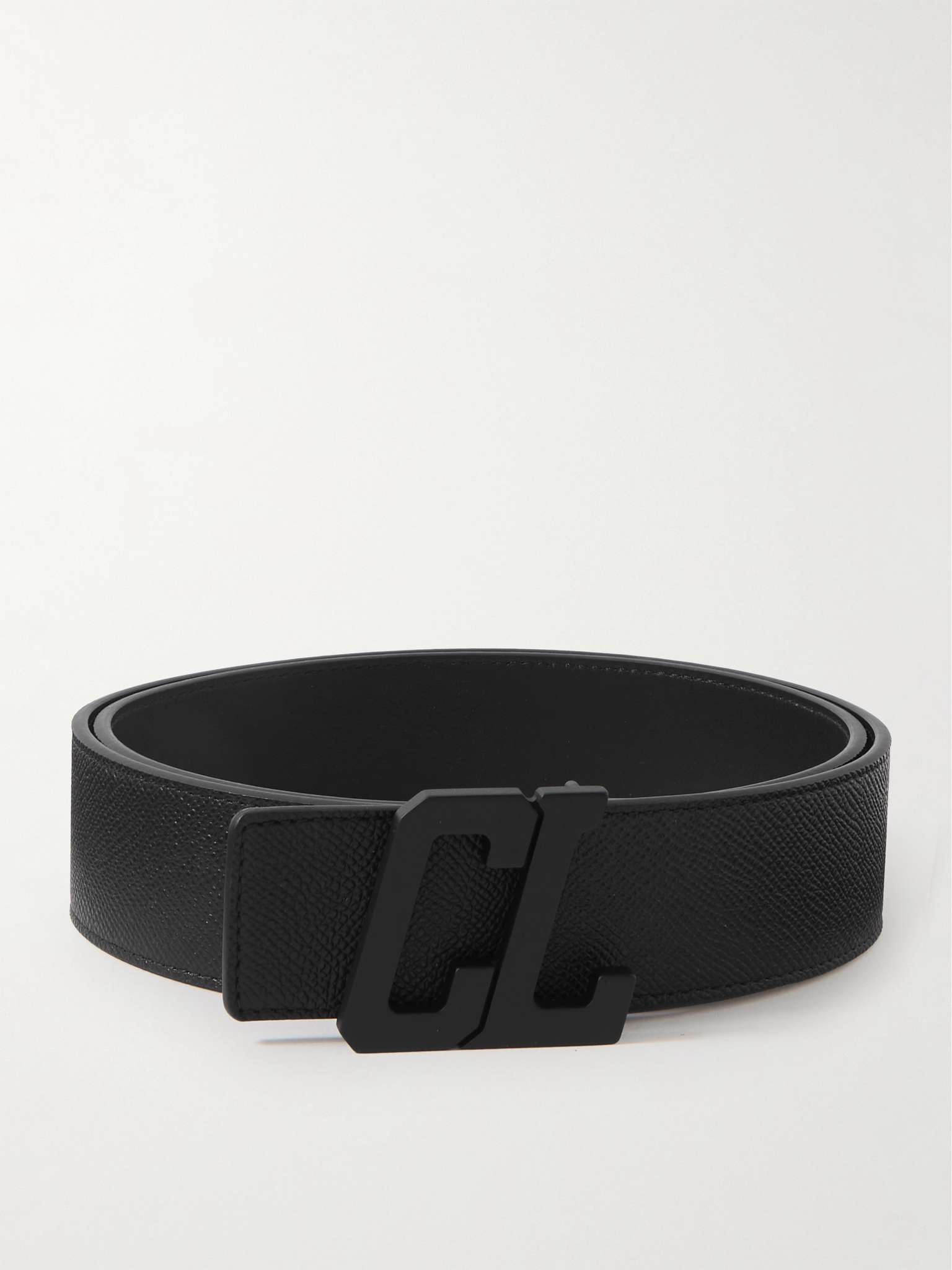 CHRISTIAN LOUBOUTIN Happy Rui 4.5cm Full-Grain Leather Belt for Men ...