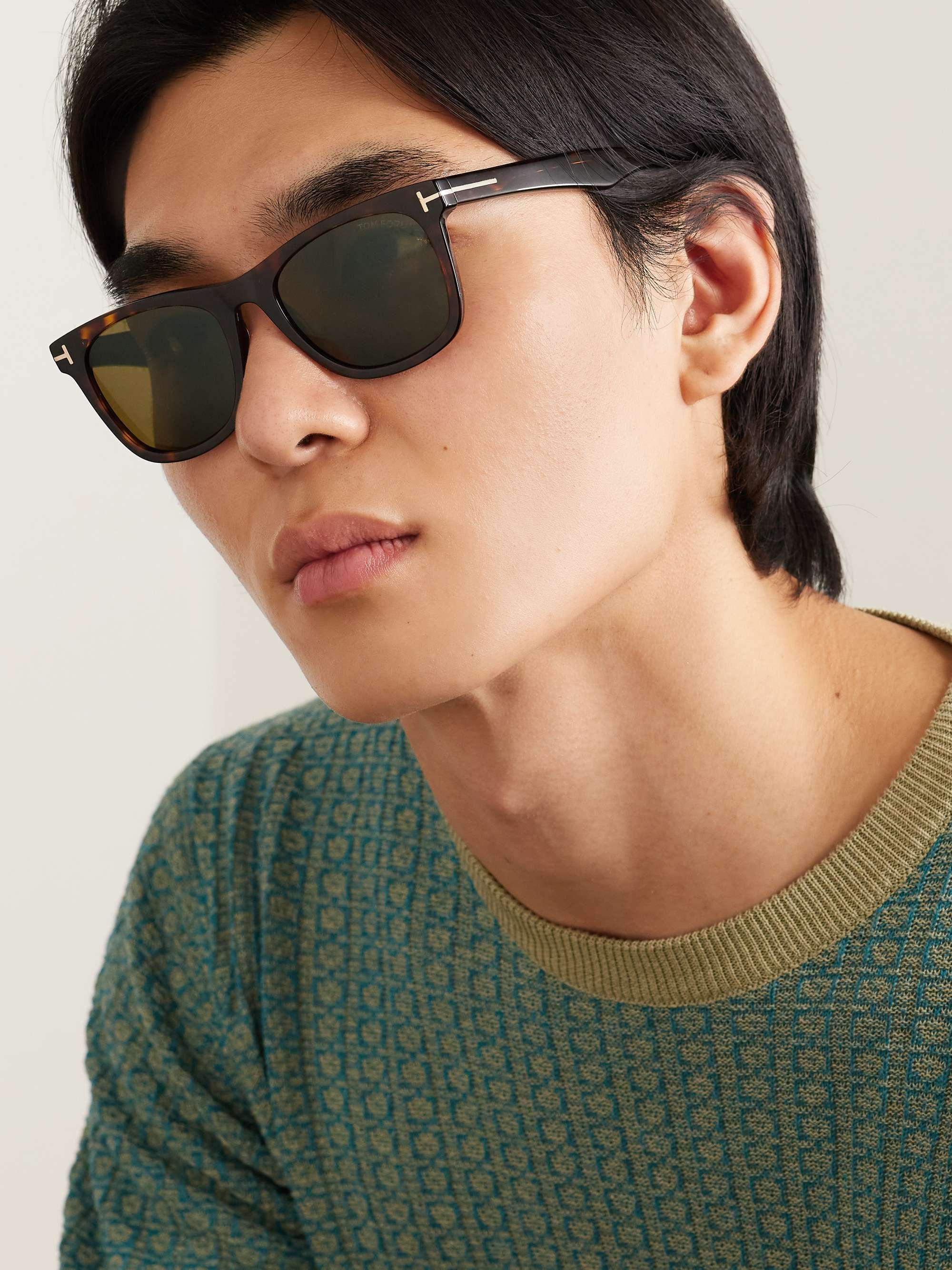 TOM FORD EYEWEAR Kevyn Square-Frame Tortoiseshell Acetate Sunglasses ...