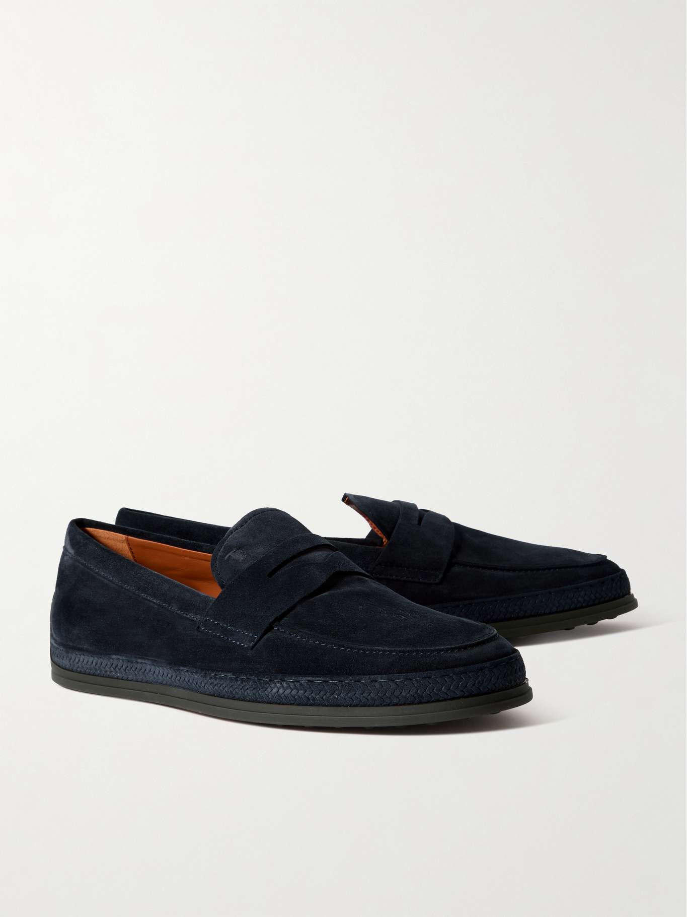 TOD'S Suede Penny Loafers for Men | MR PORTER