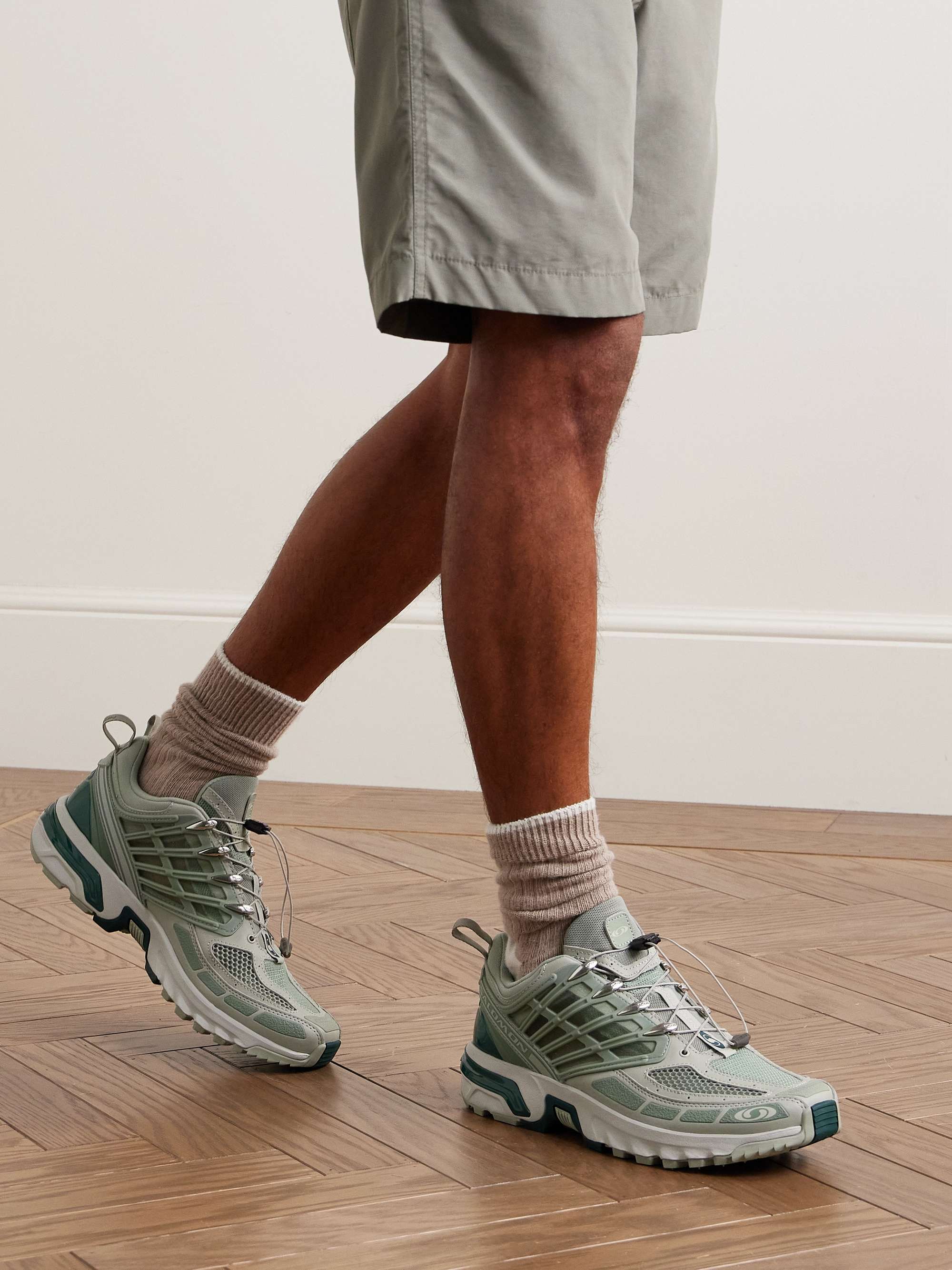 ACS Pro Mesh and Rubber Sneakers gray green UK 7.5