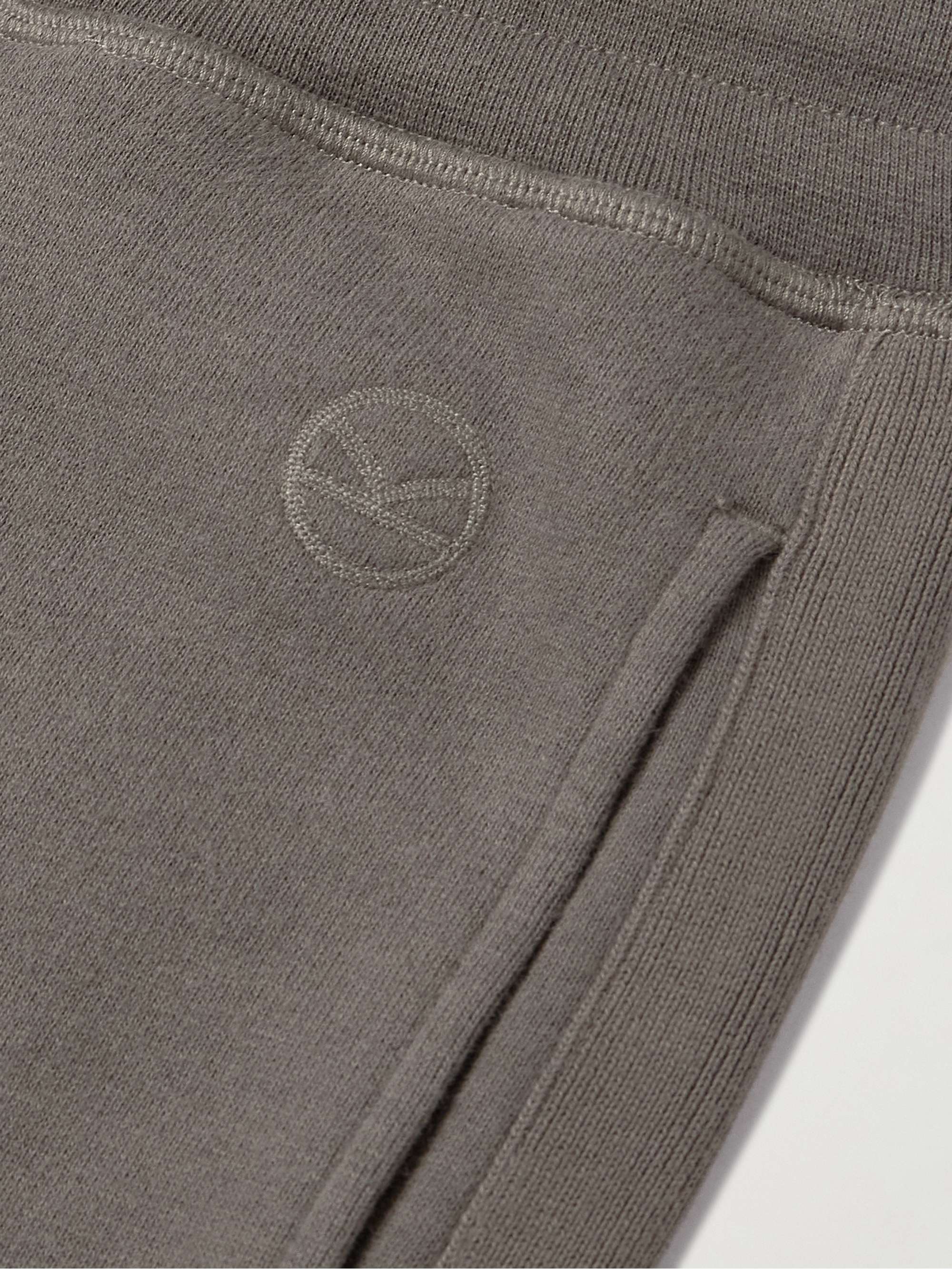 KINGSMAN Tapered Logo-Embroidered Cotton and Cashmere-Blend Jersey ...