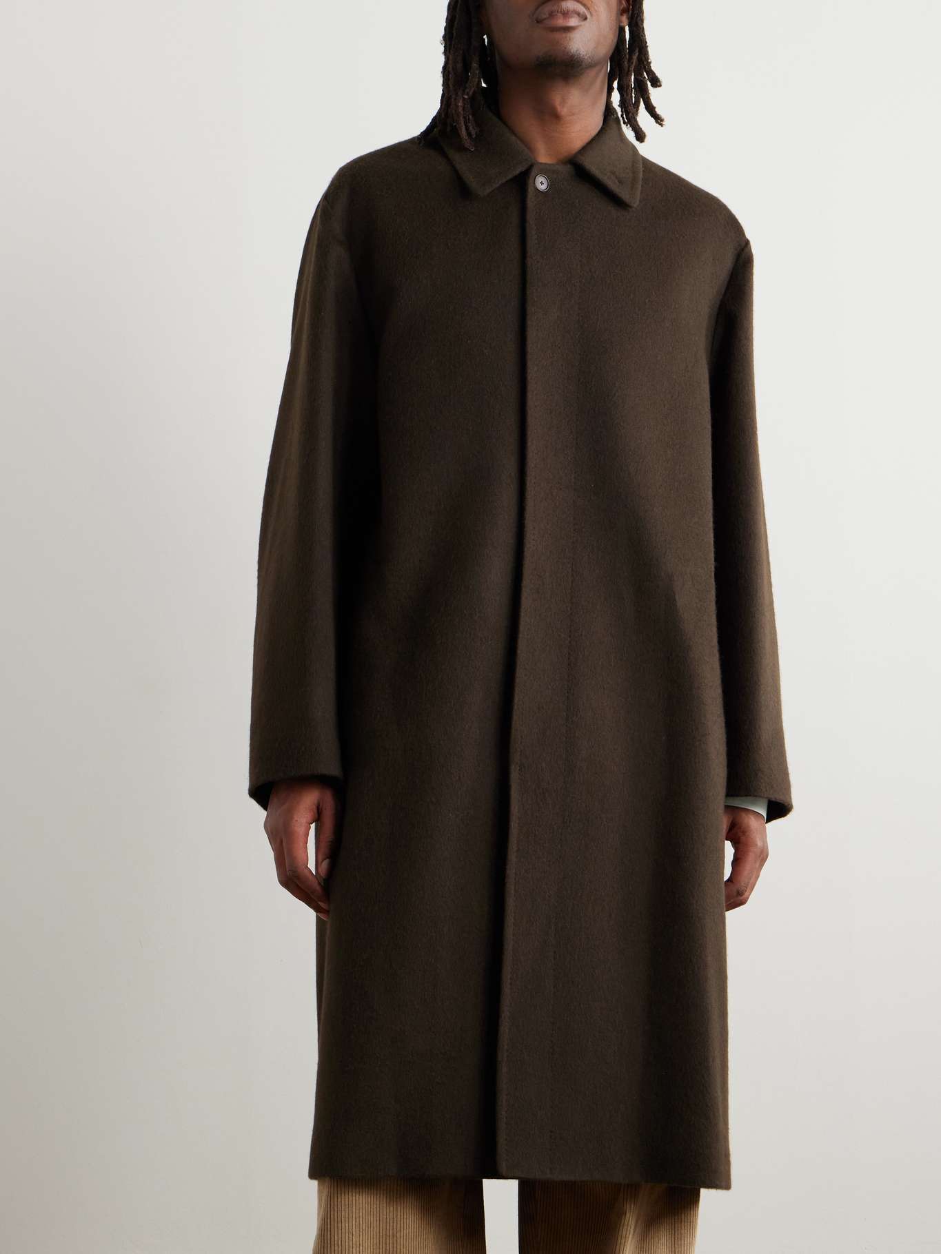 AURALEE Oversized Camel Overcoat for Men | MR PORTER