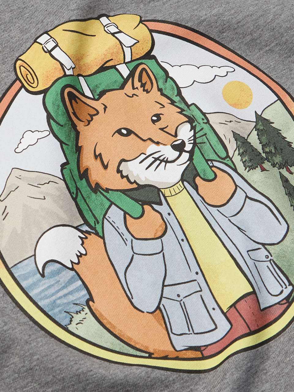 MAISON KITSUNÉ Rambling Fox Logo-Print Cotton-Jersey T-Shirt for Men ...