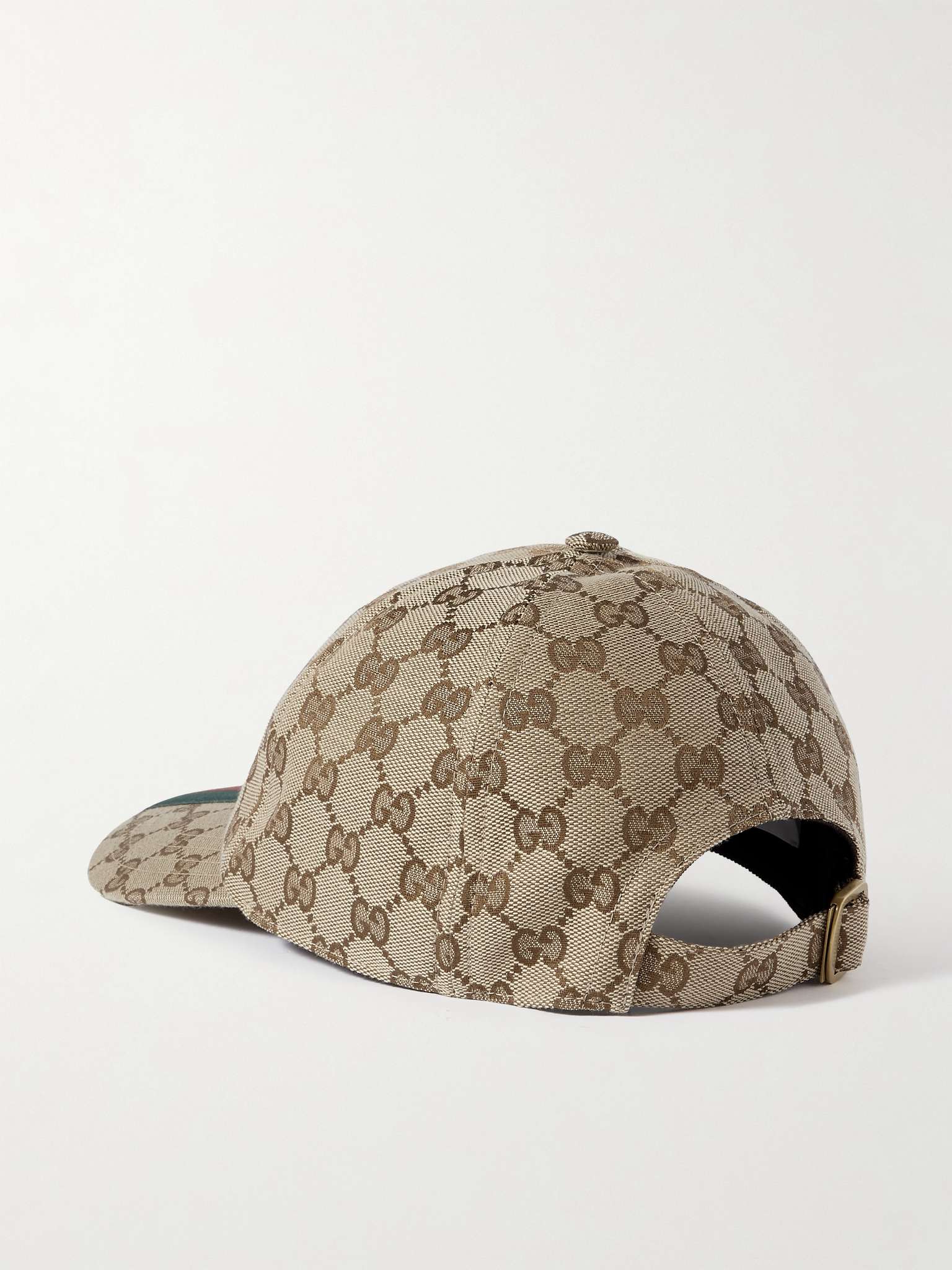 GUCCI Webbing-Trimmed Monogrammed Canvas Baseball Cap for Men | MR PORTER