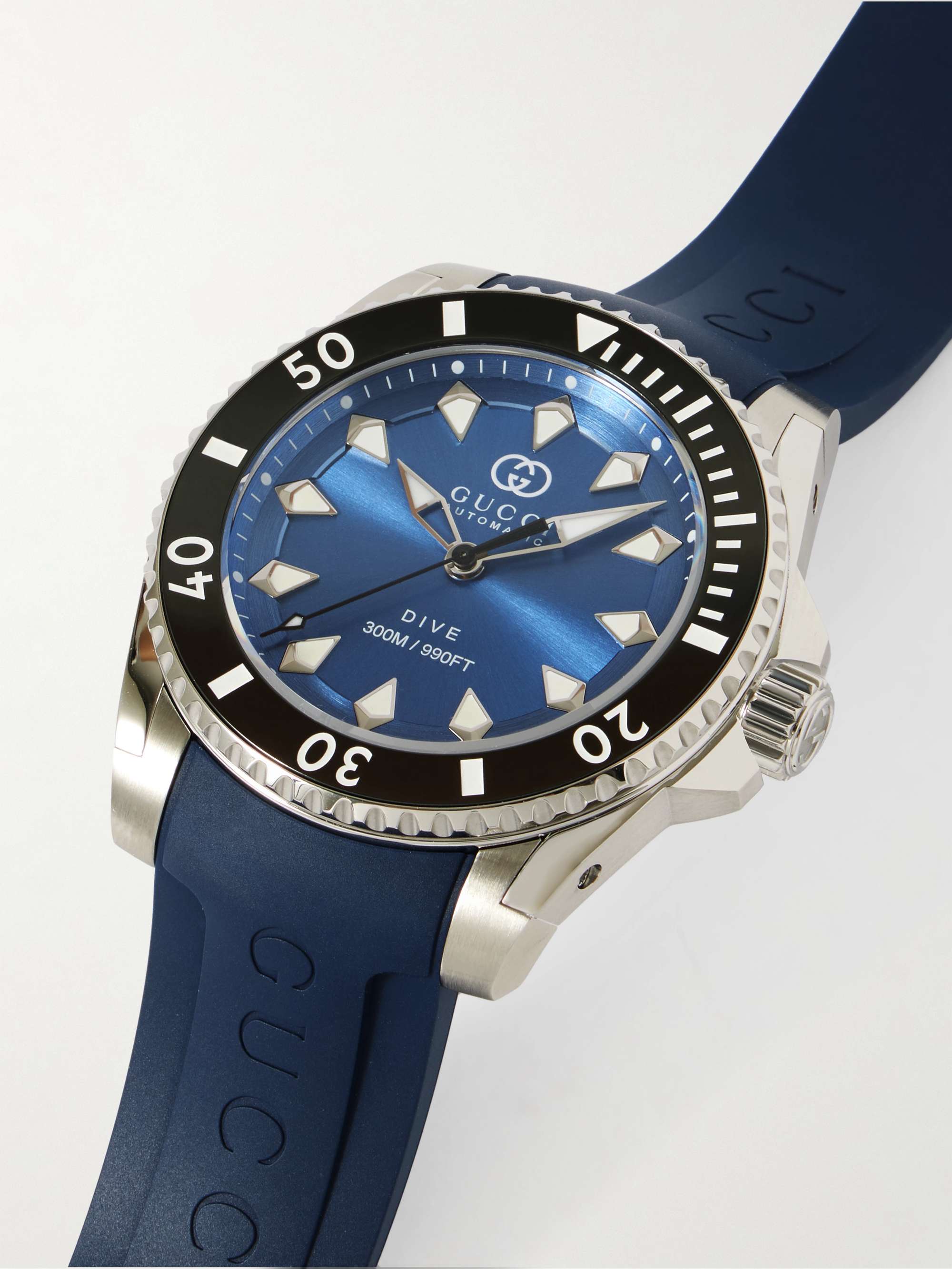 GUCCI Dive 40mm Automatic Stainless Steel and Rubber Watch for Men | MR ...