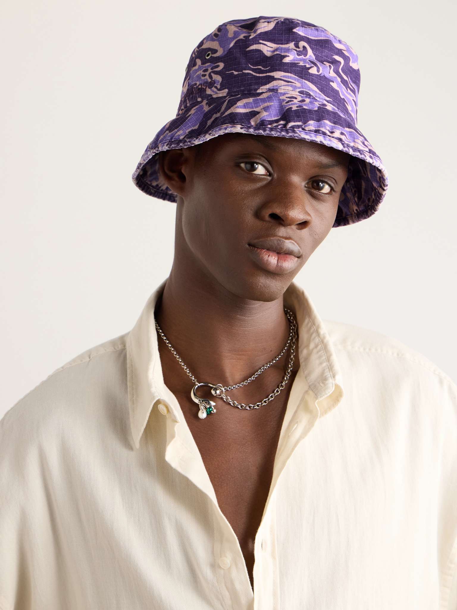 ACNE STUDIOS Brimmo Logo-Embroidered Camouflage-Print Cotton-Ripstop ...